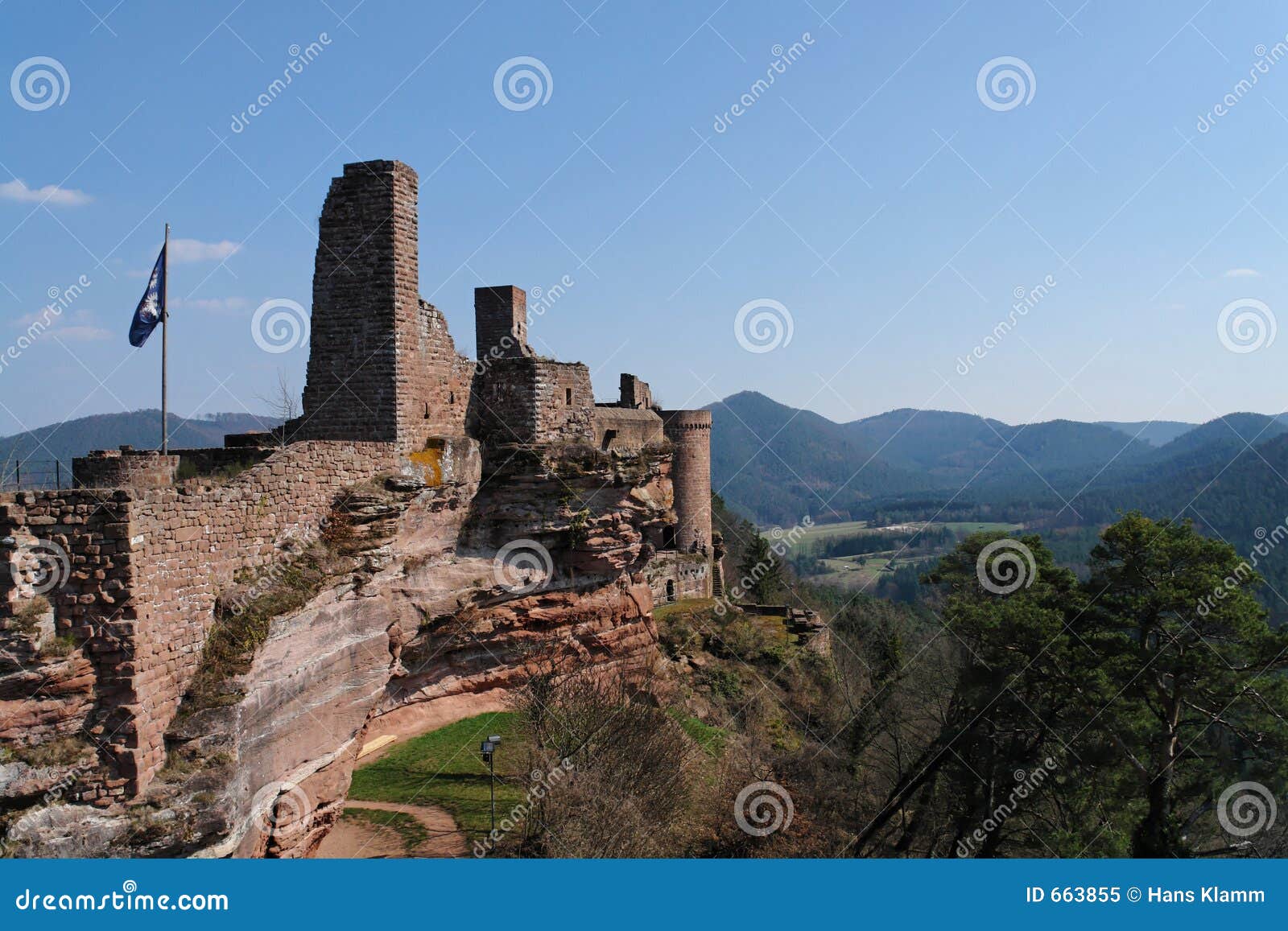 Altdahn Castle stock image. Image of lines, strata, area - 663855