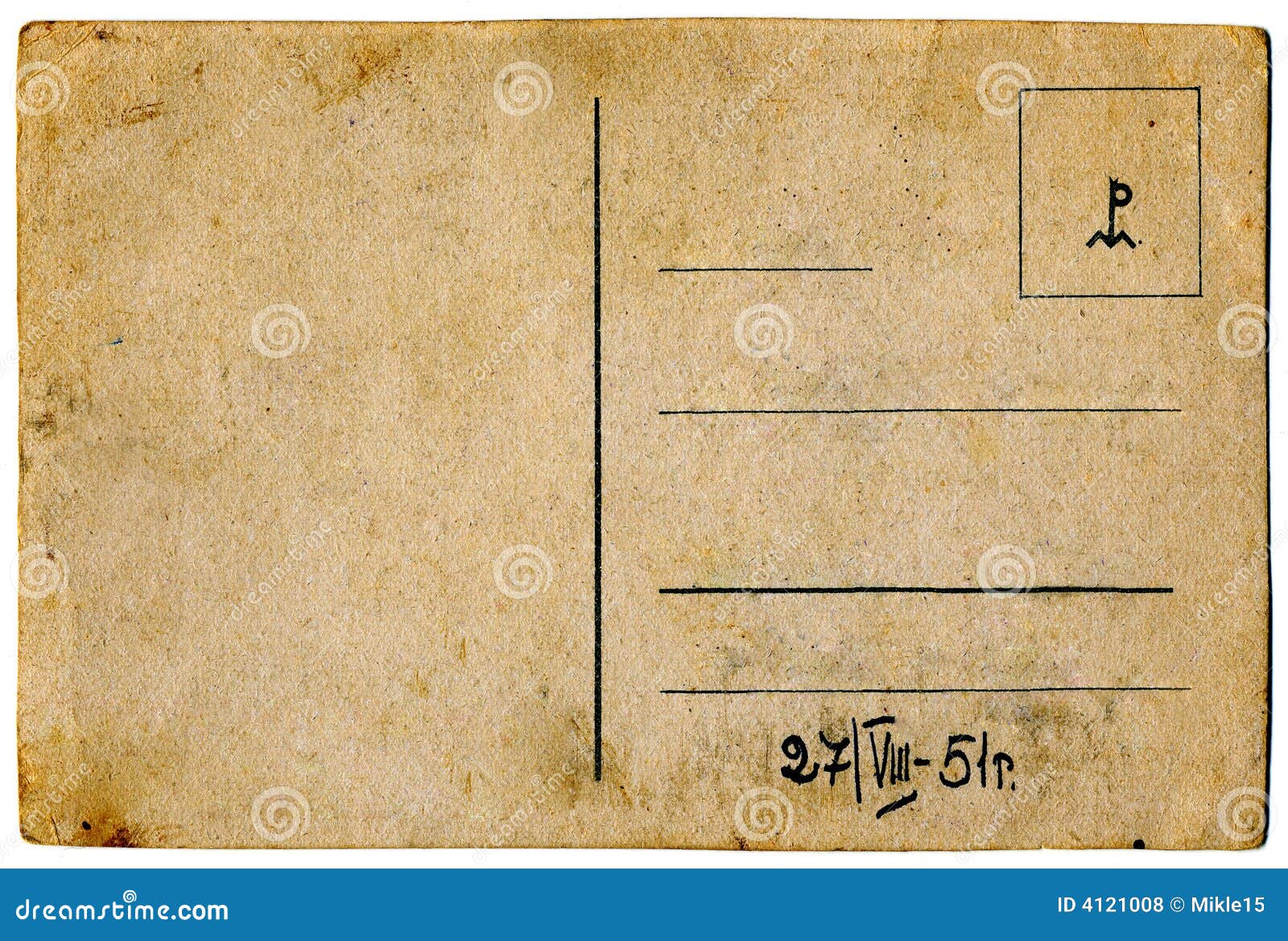 Alte Antike Deutsche Postkarte Stockfoto - Bild von postsendung ...