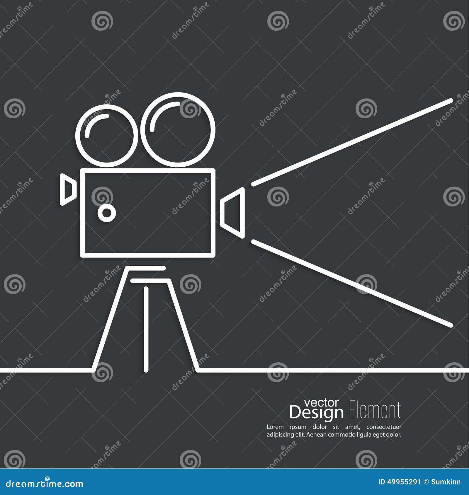 Alte Filmkamera vektor abbildung. Illustration von elektronik - 49955291