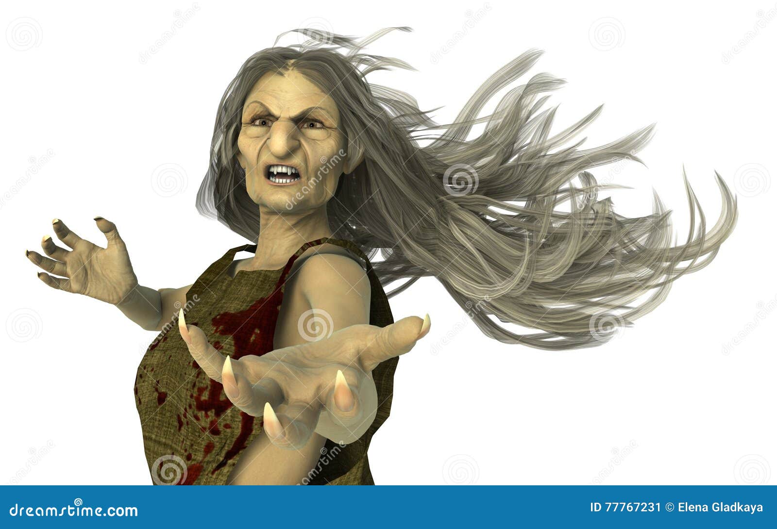 Alte Illustration Der Hexen-3D Stock Abbildung - Illustration von ...