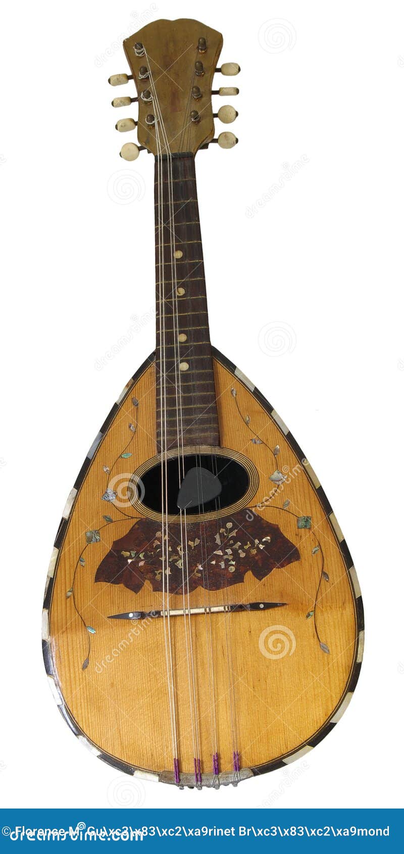 Alte Mandoline stockfoto. Bild von zeichenketten, instrument - 1431078