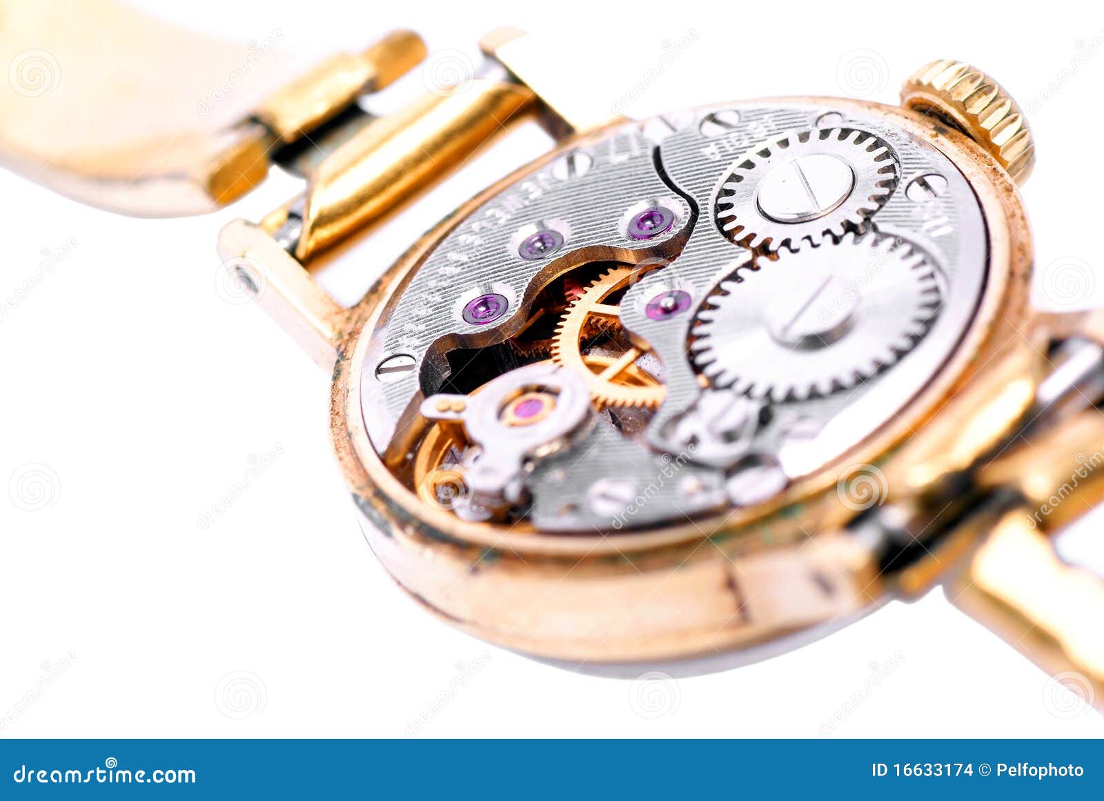 Alte mechanische Uhren. stockfoto. Bild von handwerke - 16633174