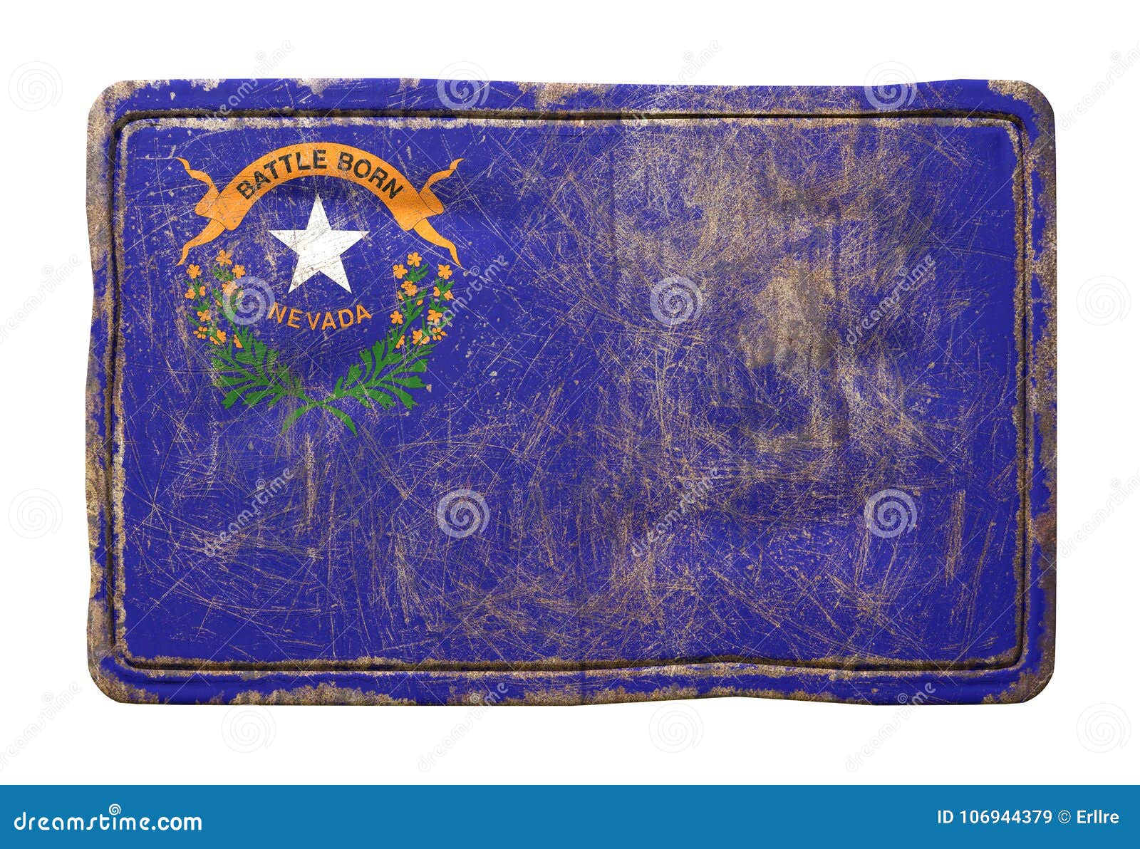 Alte Nevada State-Flagge stock abbildung. Illustration von amerikanisch ...