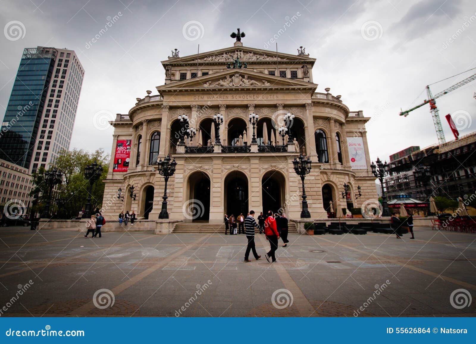 Alte Oper at Frankfurt editorial stock image. Image of tour - 55626864