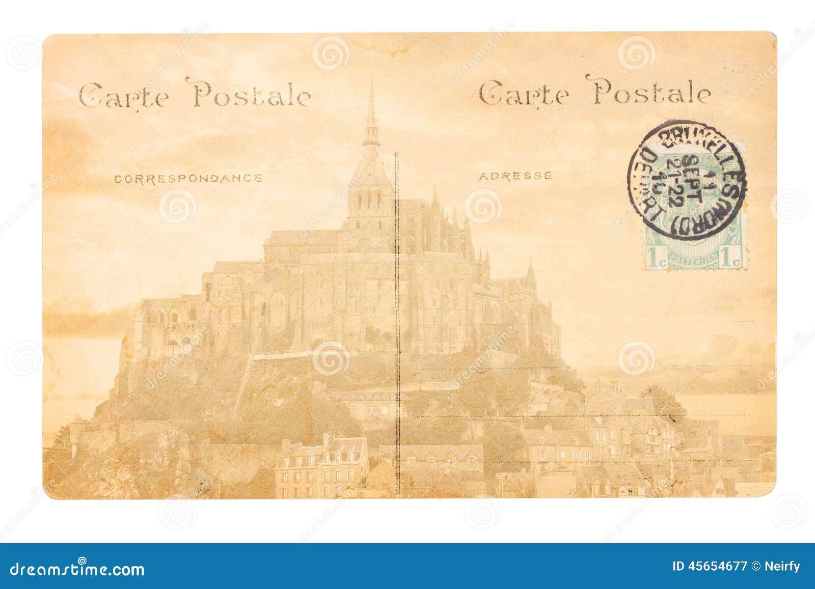 Alte Paris-Postkarte redaktionelles stockfotografie. Bild von ...