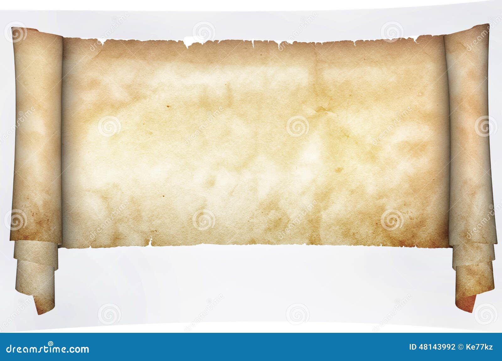 Alte Pergamentrolle stock abbildung. Illustration von pergament - 48143992