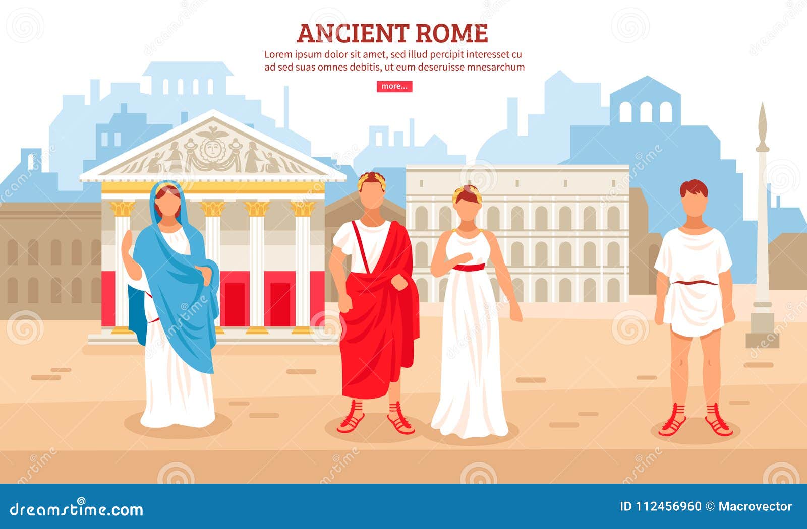 Alte Rom-Illustration vektor abbildung. Illustration von reich - 112456960