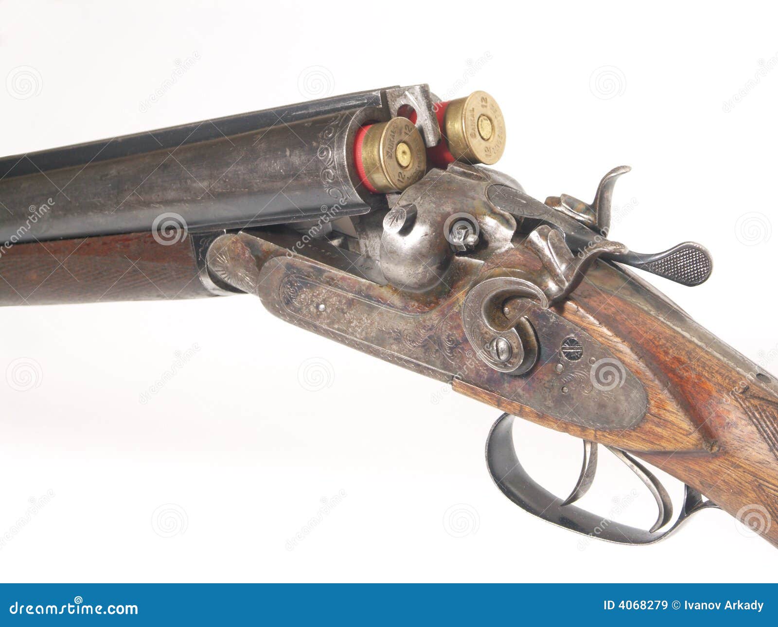 Alte Schrotflinte stockbild. Bild von jäger, schutz, waffe - 4068279