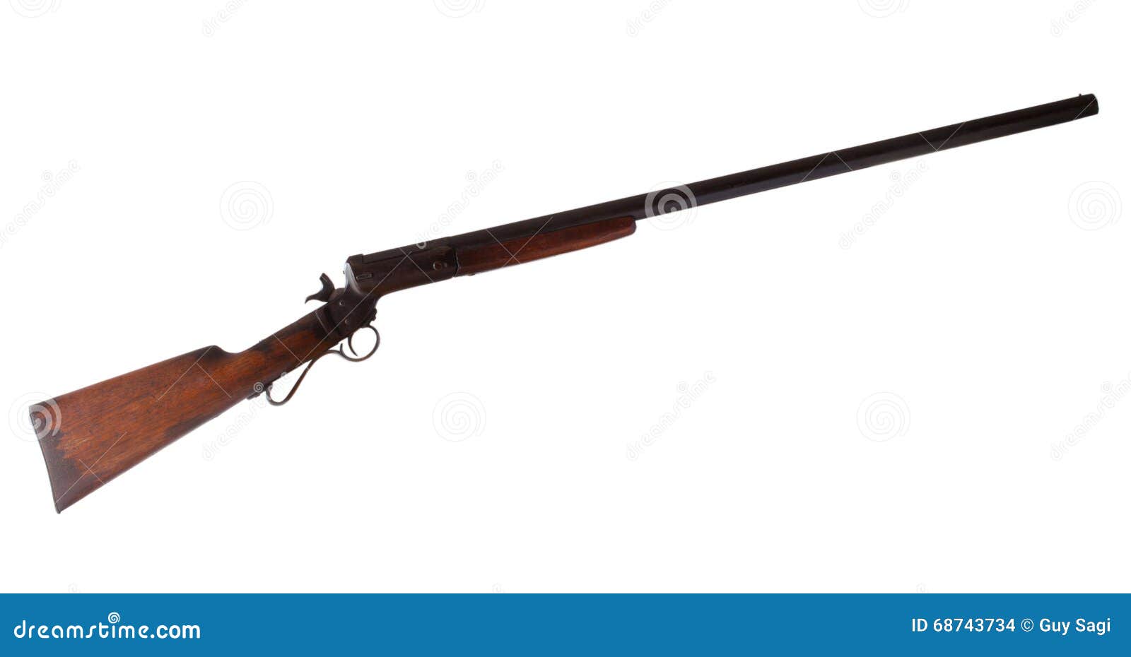 Alte Schrotflinte stockfoto. Bild von hammer, holz, schwarzes - 68743734