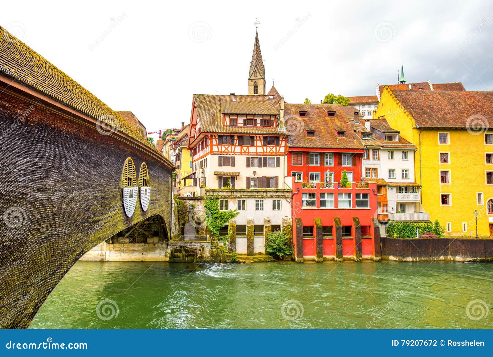 Alte Stadt Baden in Der Schweiz Stockfoto - Bild von schweiz, aufsatz ...