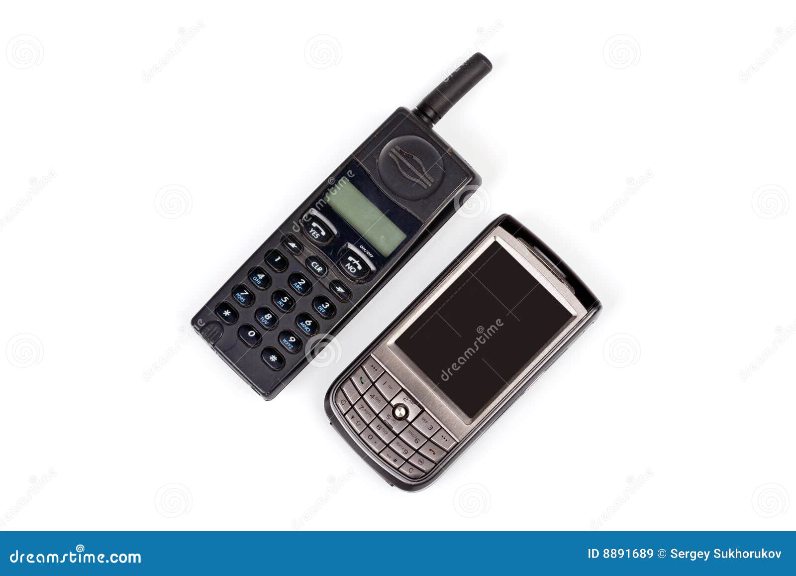 Alte und neue Handys stockbild. Bild von beweglich, zeit - 8891689