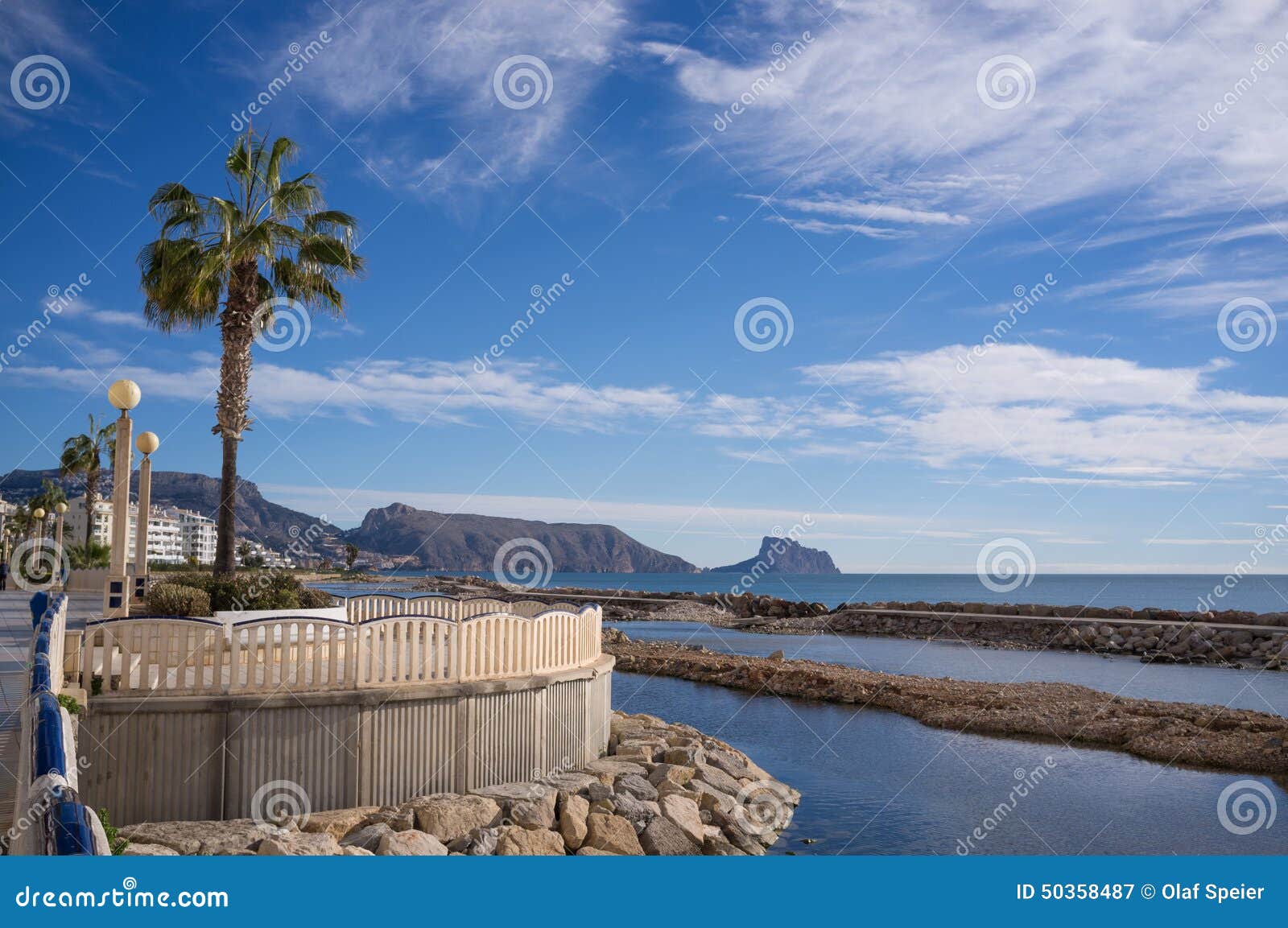 Altea promenade stock image. Image of costa, landscape - 50358487