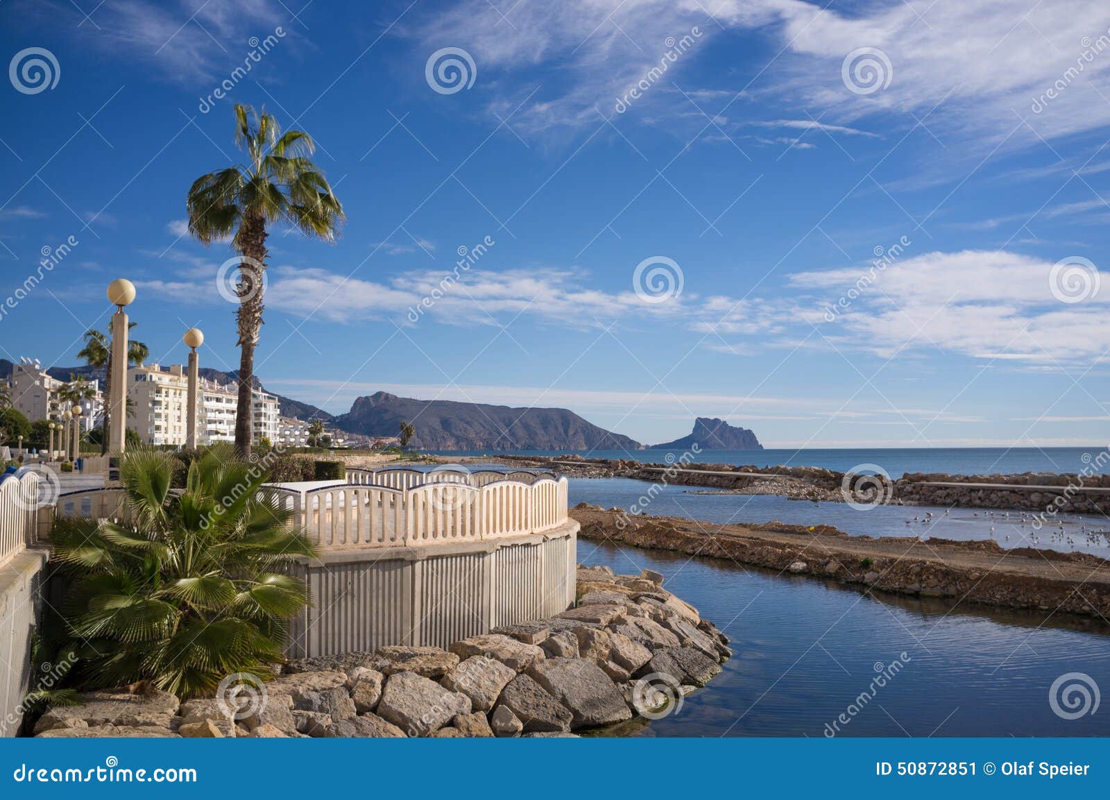 Altea promenade stock image. Image of mediterranean, costa - 50872851