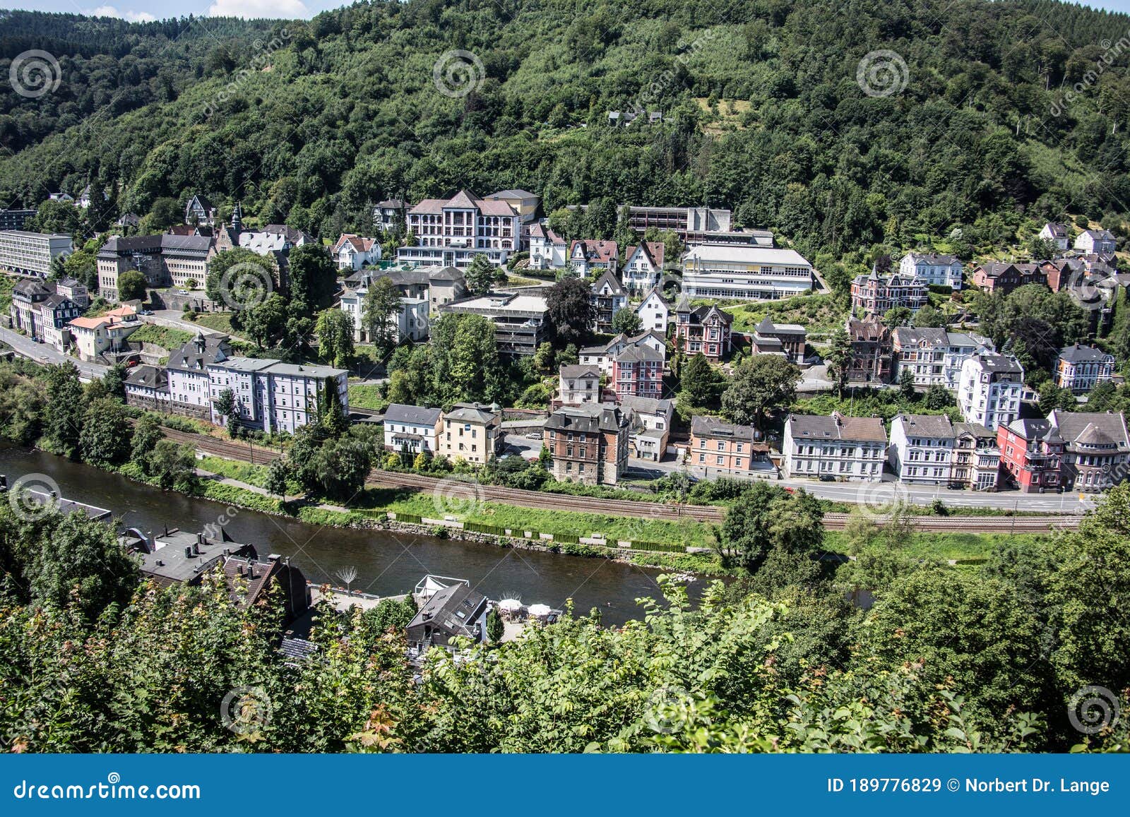 Altena City Center on the Lenne Editorial Stock Image - Image of ...