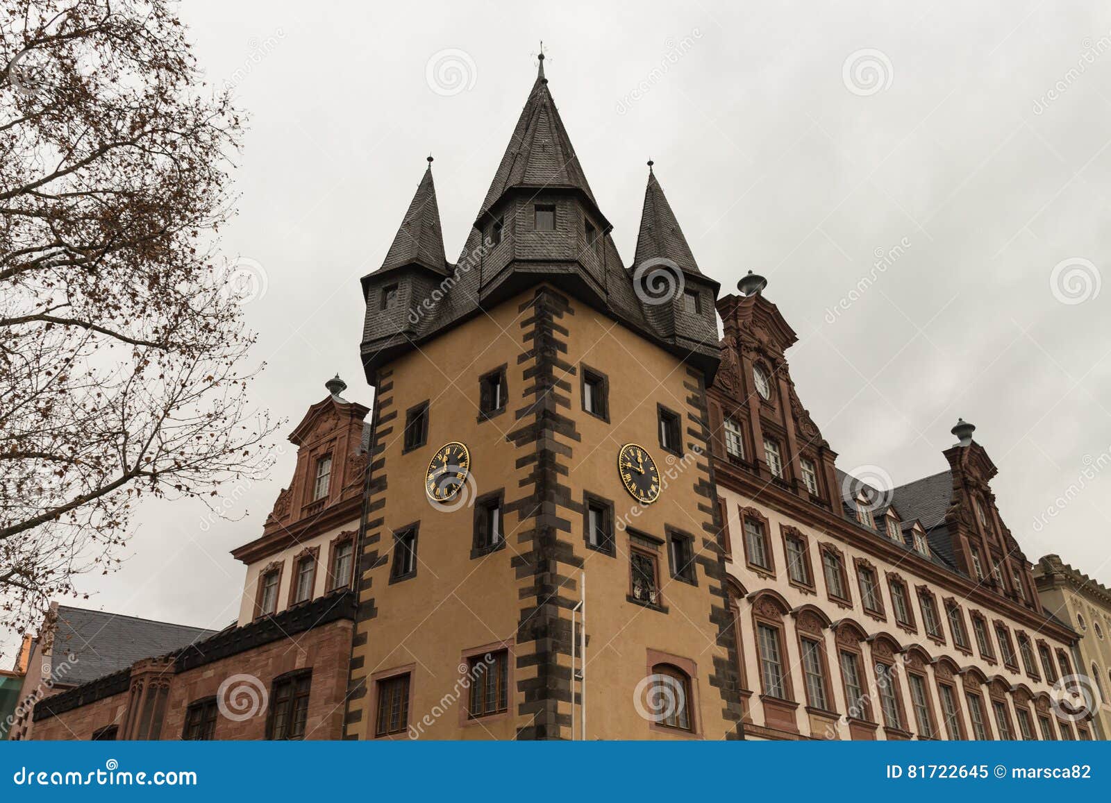 Alter Castle Tower at Christmas Market #3 Editorial Image - Image of ...