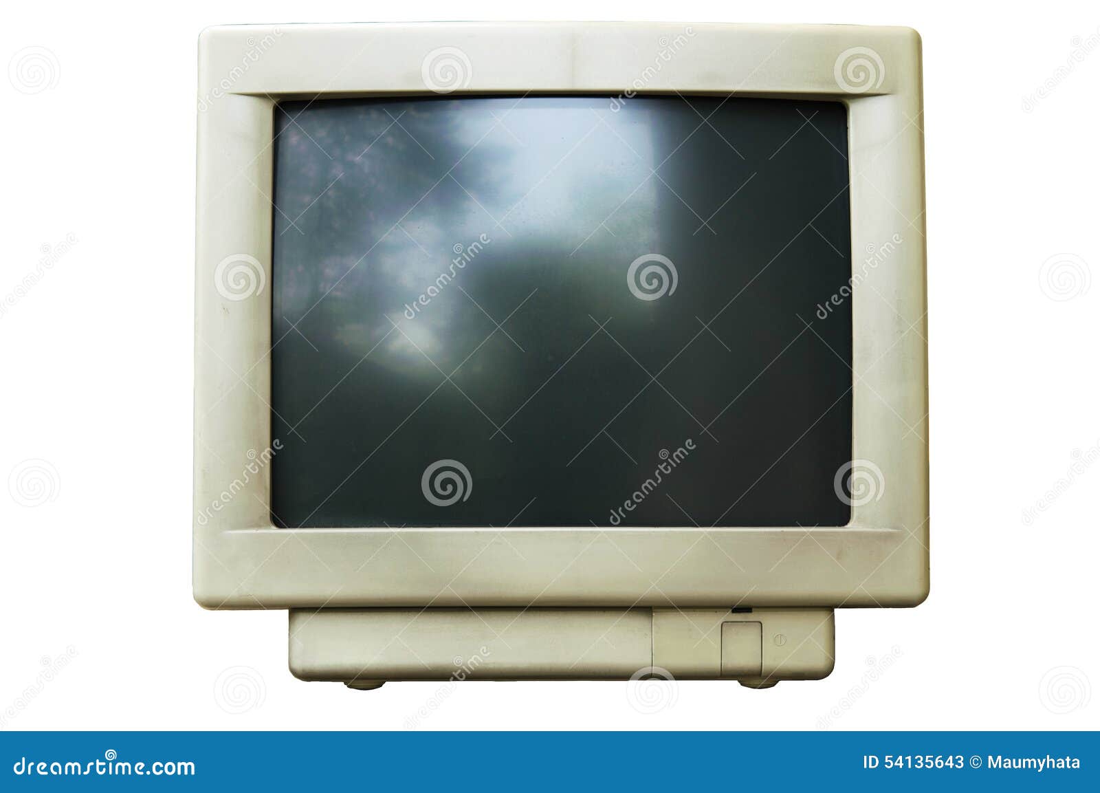 Alter Computer-CRT-Monitor stockbild. Bild von computer - 54135643