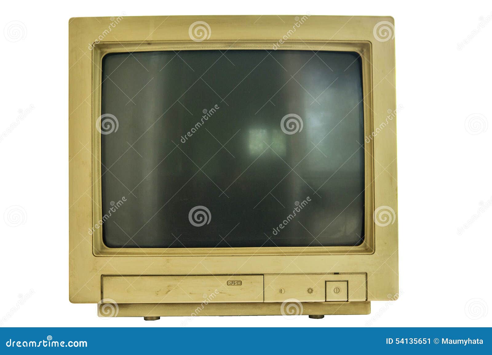 Alter Computer-CRT-Monitor stockbild. Bild von schwarzes - 54135651