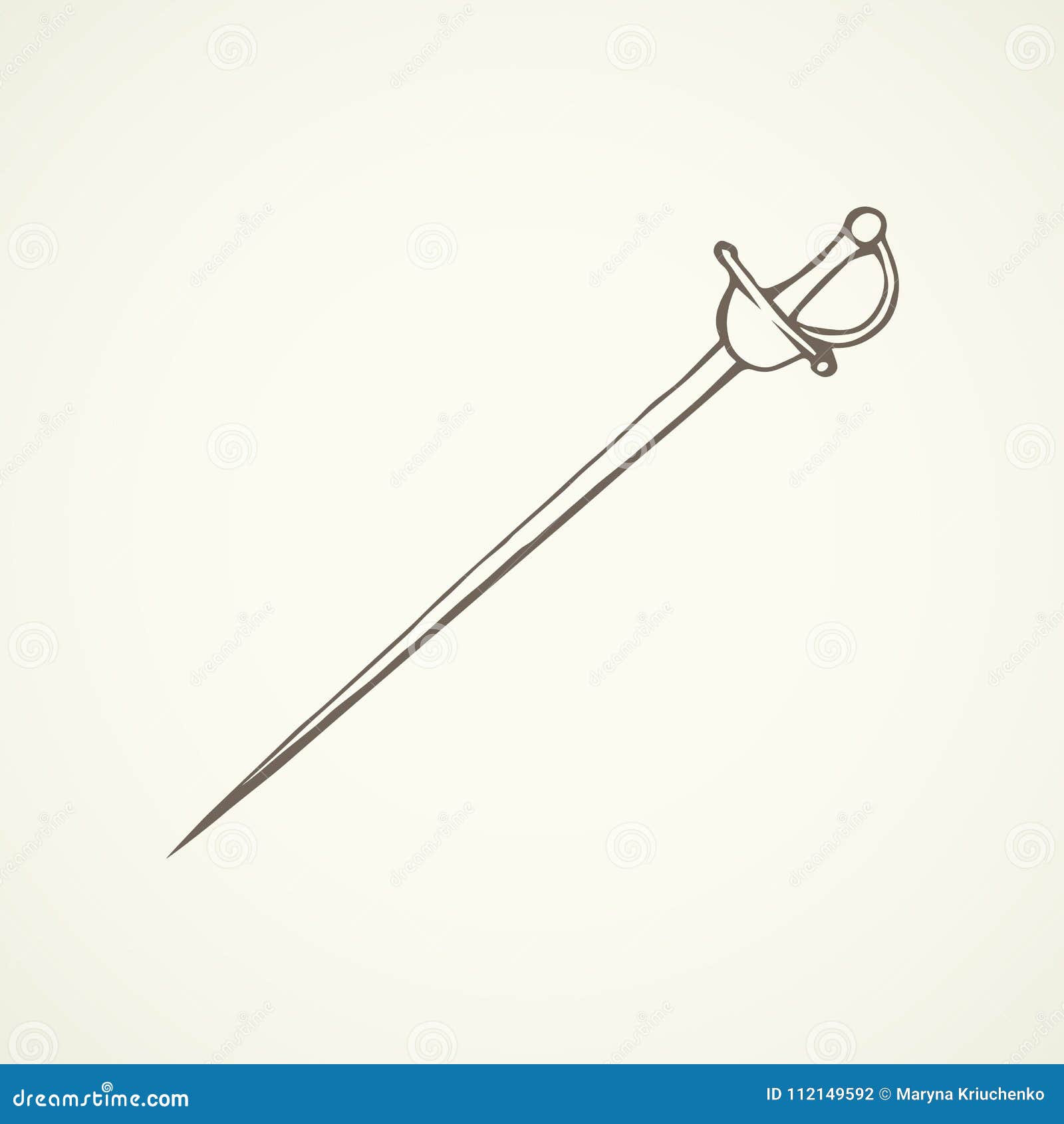 Alter Degen Blumenhintergrund Mit Gras Vektor Abbildung - Illustration ...