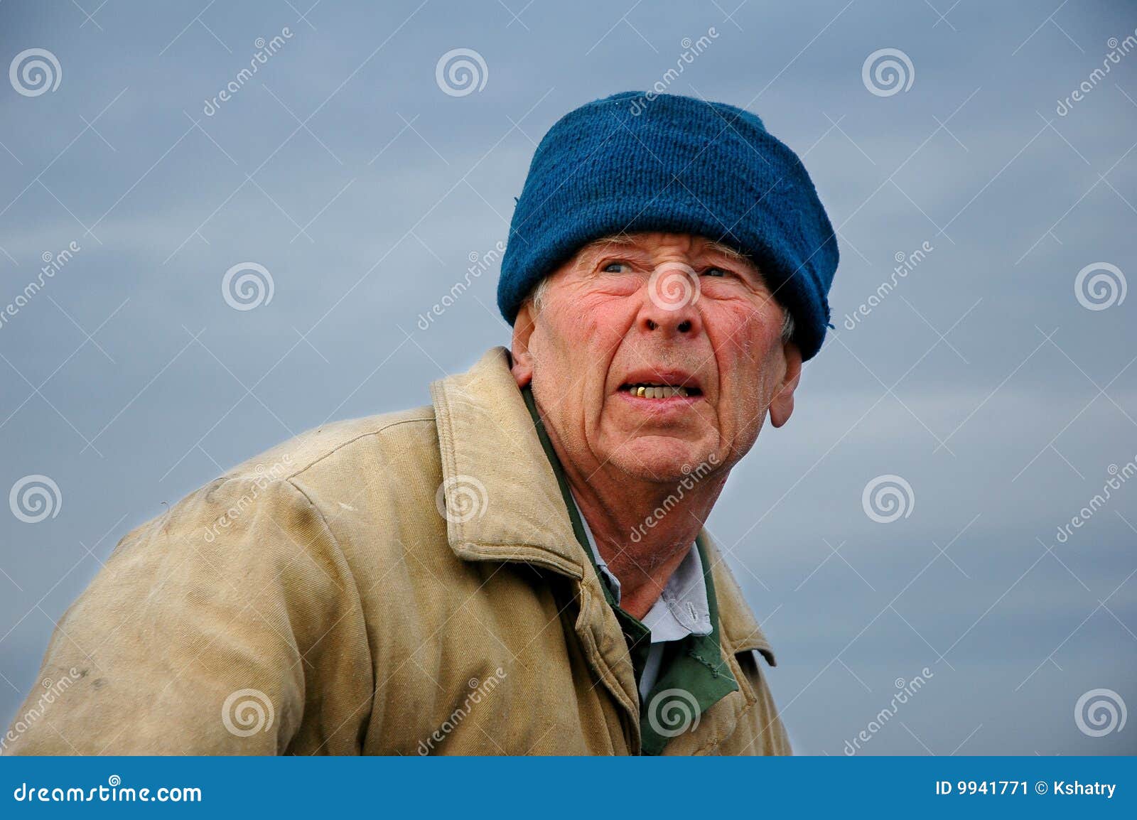 Alter Fischer stockbild. Bild von boot, mann, gesicht - 9941771