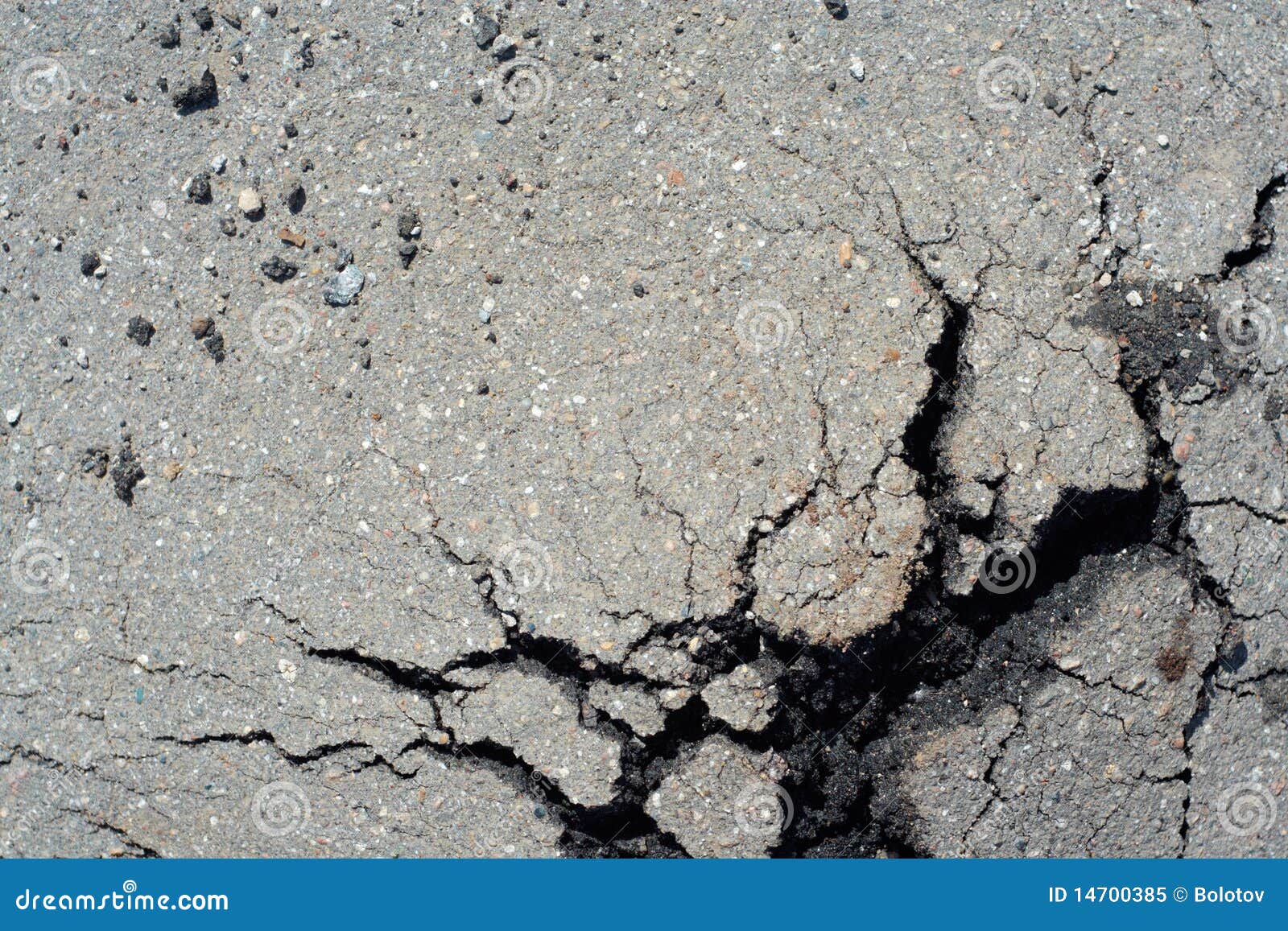 Alter gebrochener Asphalt. stockbild. Bild von aufbau - 14700385