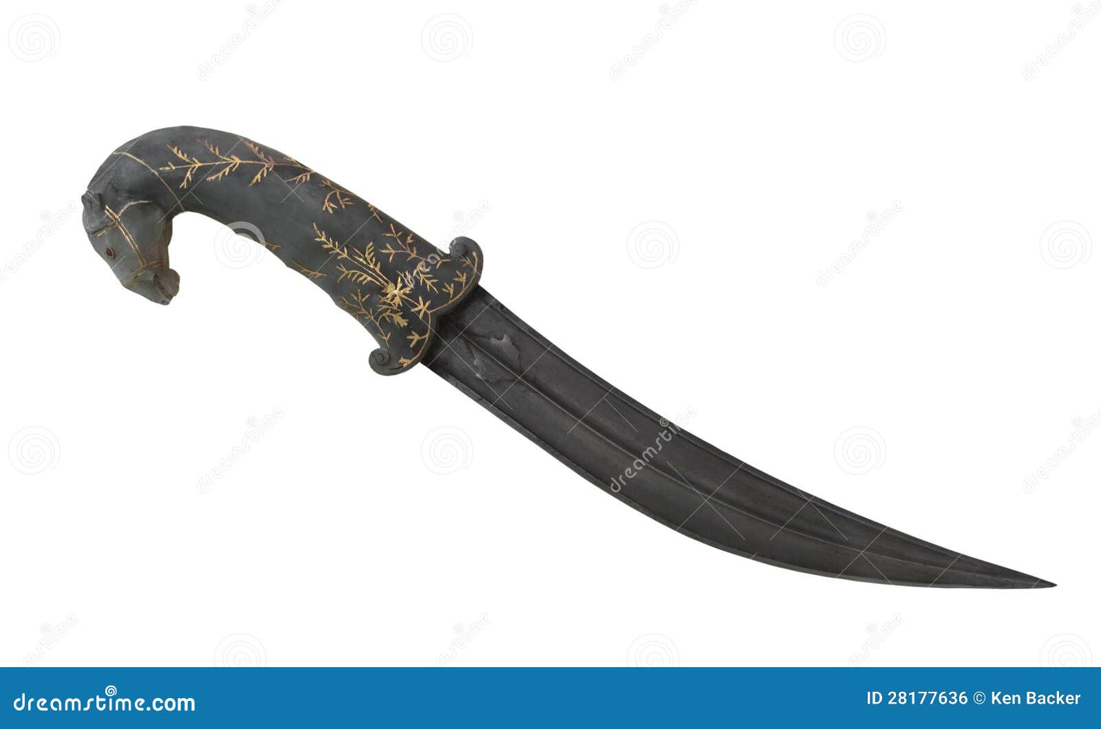 Alter Perser Gebogener Dolch Getrennt. Stockfoto - Bild von antike ...