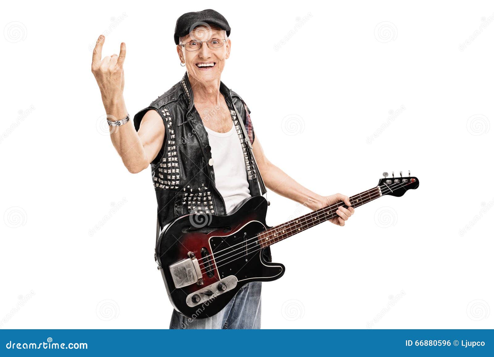 Alter Punkrocker, Der Eine Rockgeste Macht Stockfoto - Bild von bilden ...