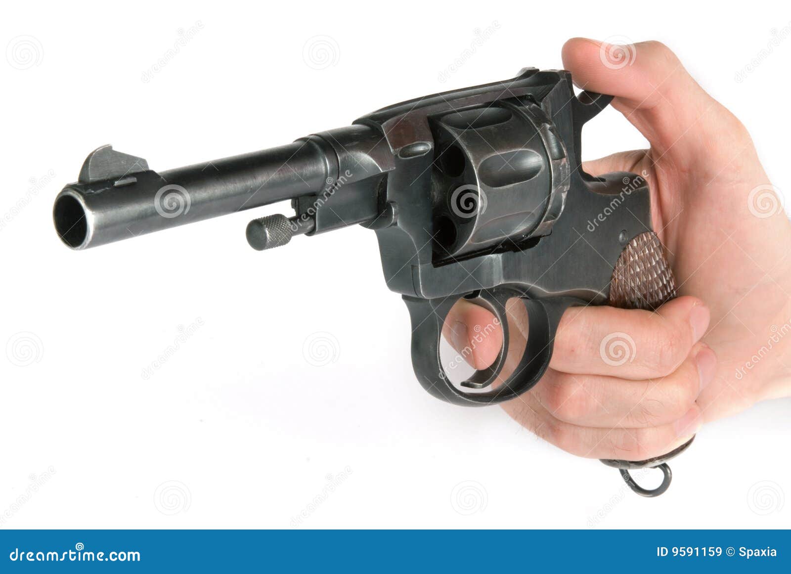Alter Revolver in der Hand stockbild. Bild von verbrechen - 9591159