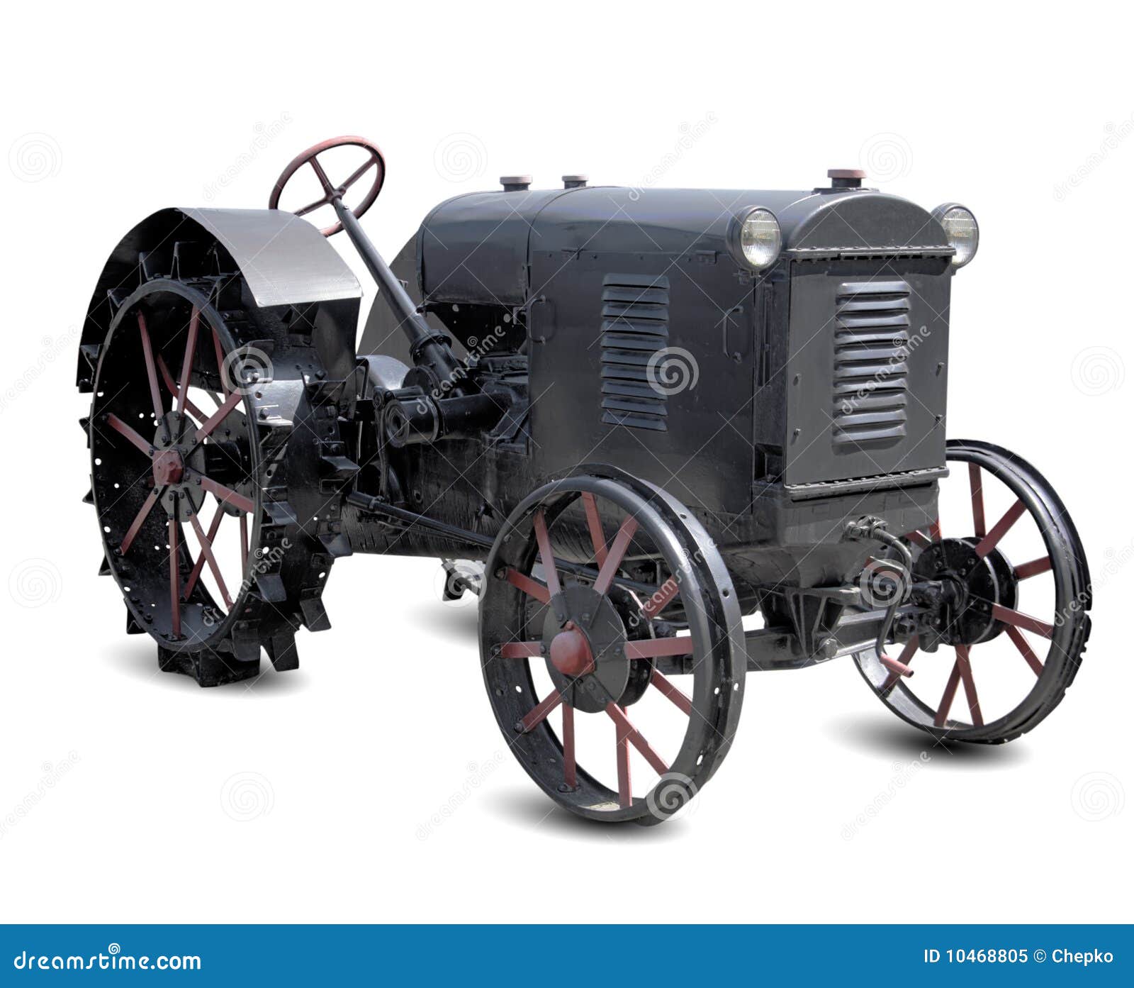 Alter Traktor stockbild. Bild von metall, stärke, industrie - 10468805