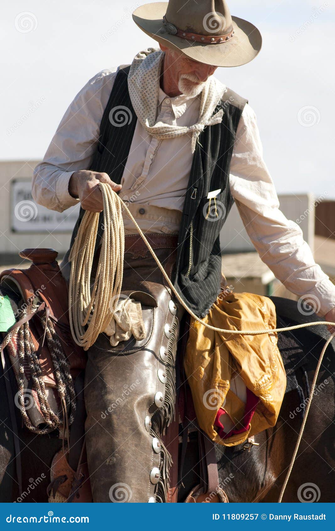 Alter Westlicher Cowboy Roper Stockbild - Bild von lasso, viehzüchter ...