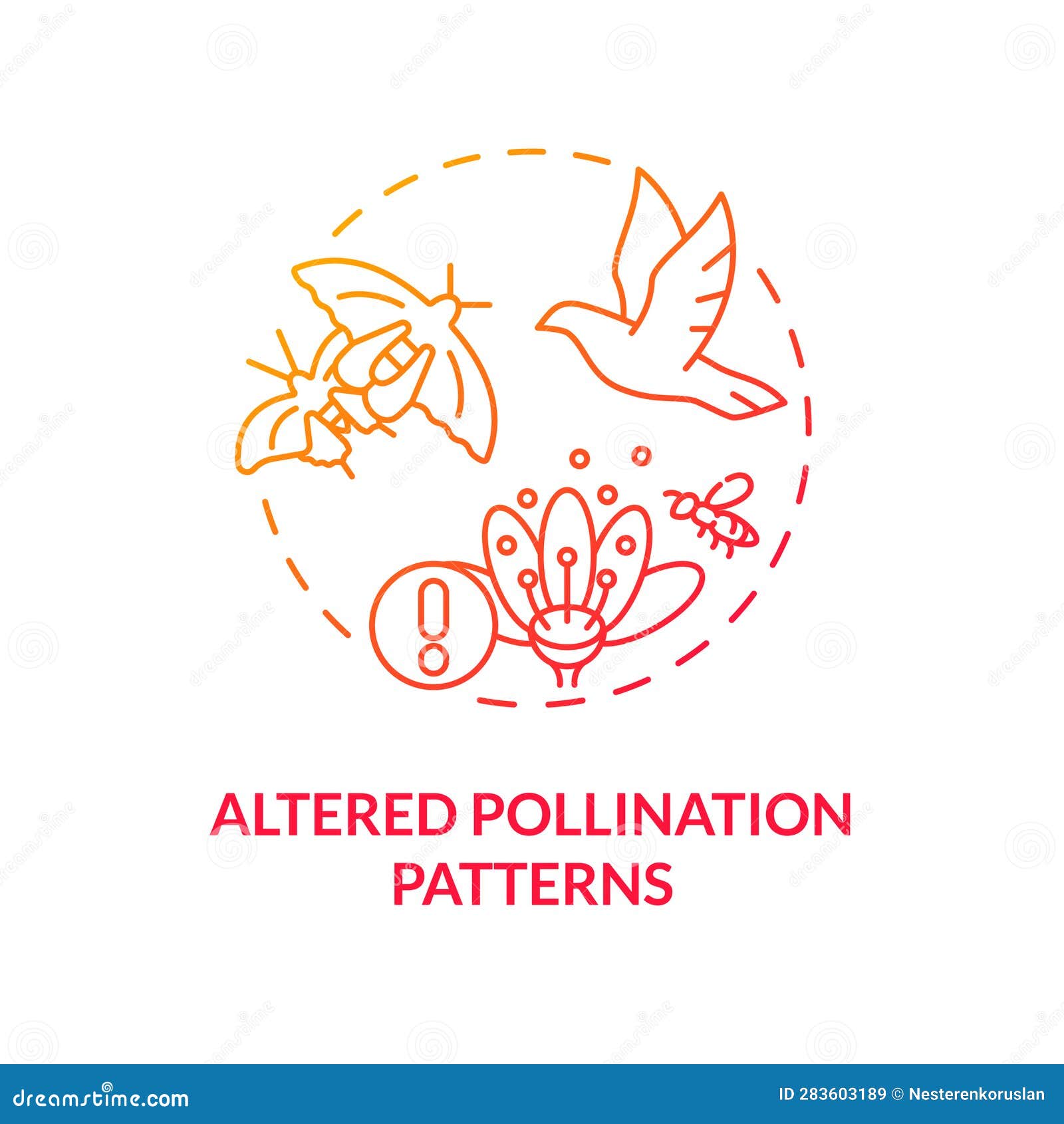 Altered Pollination Pattern Icon Heatflation Concept Stock Vector ...