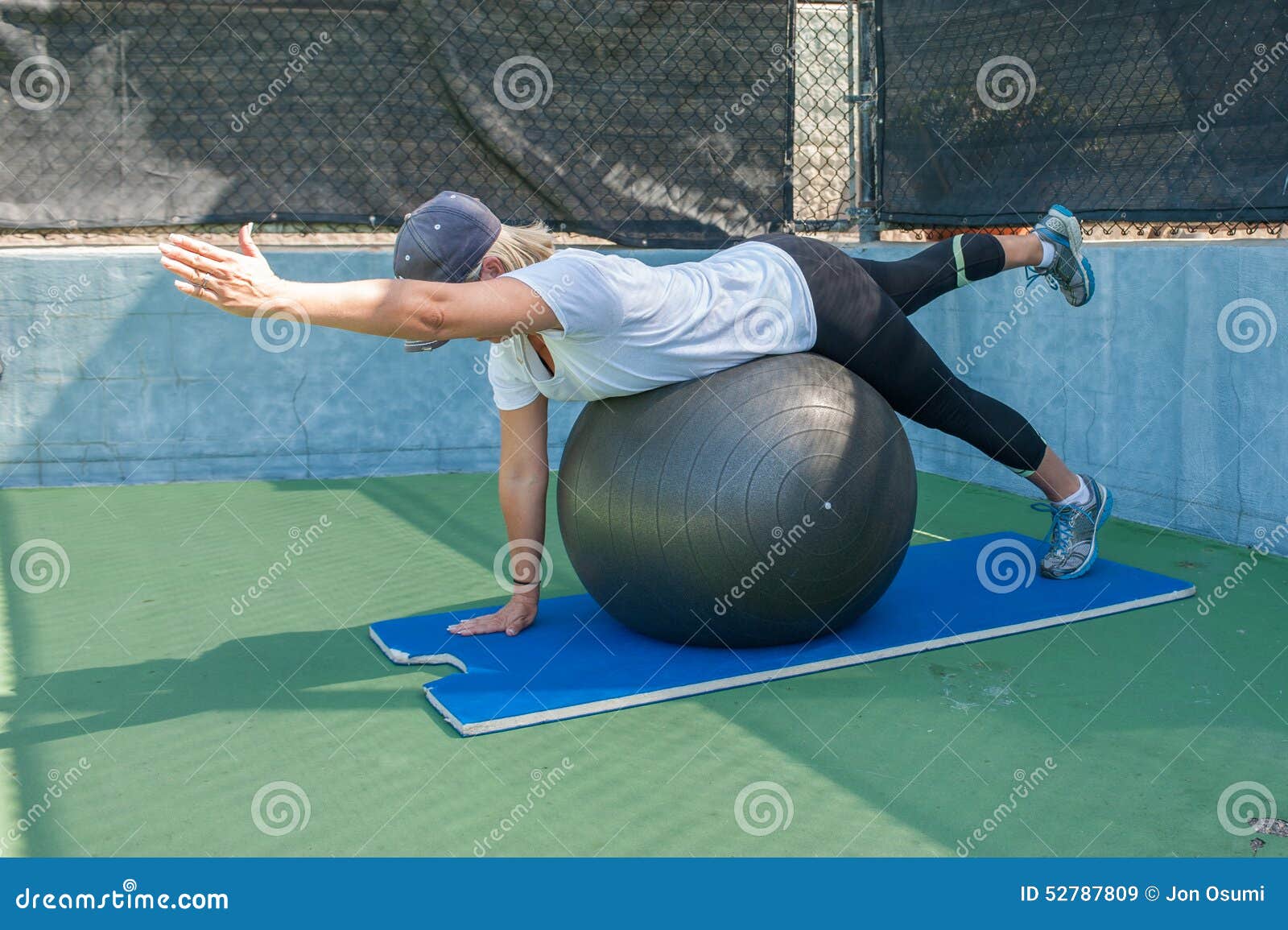 Alternate Superman Exercise Stock Image - Image of ball, control: 52787809