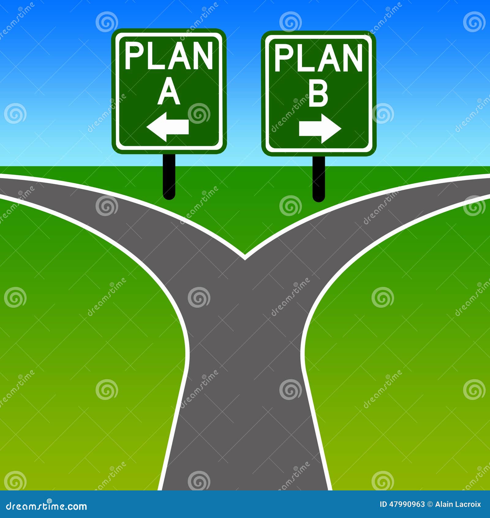 Alternatief plan stock illustratie. Illustration of noodsituatie - 47990963