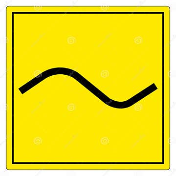 Alternating Current AC Symbol Sign Isolate on White Background,Vector ...