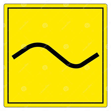 Alternating Current AC Symbol Sign Isolate on White Background,Vector ...