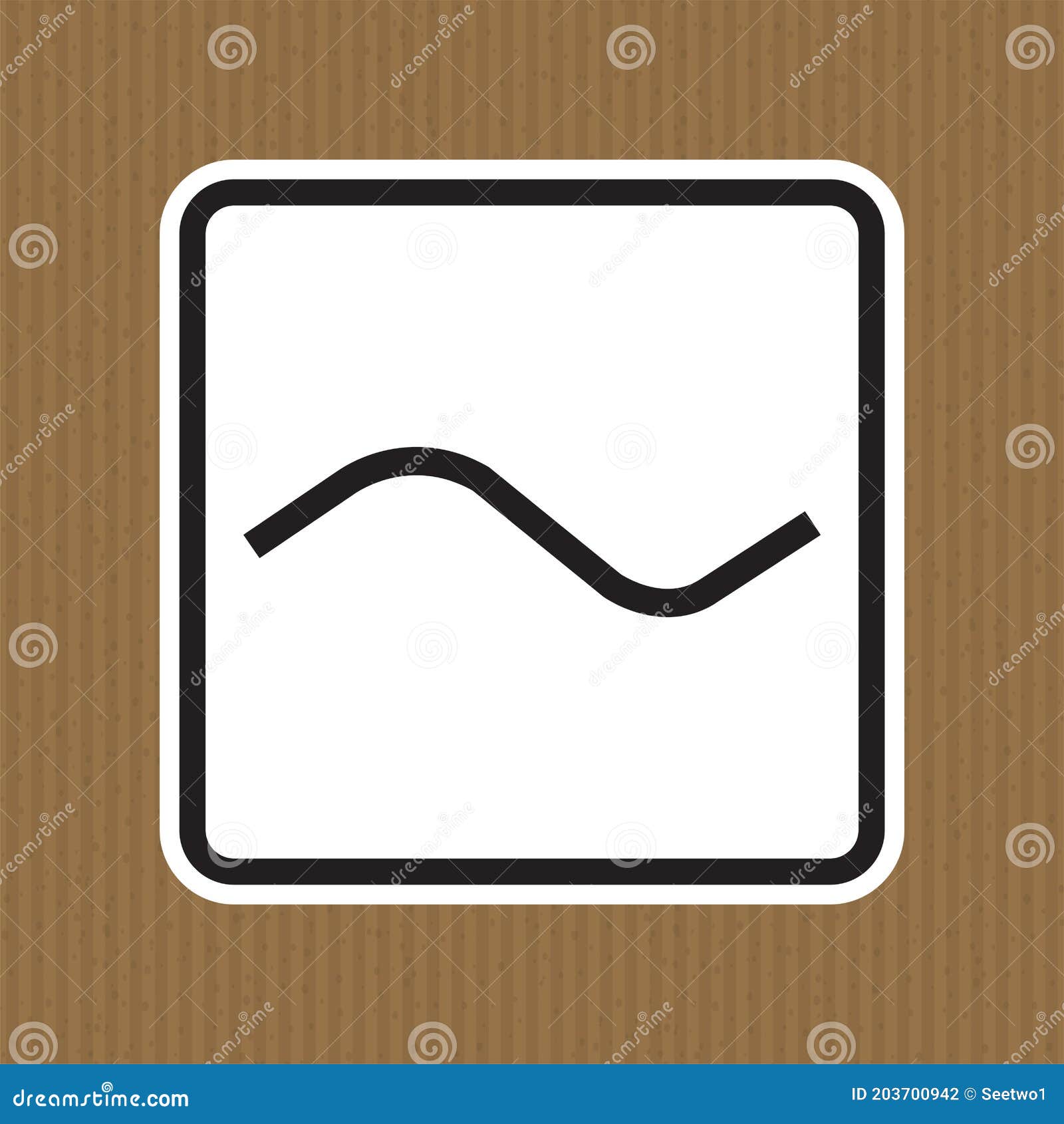 Alternating Current AC Symbol Sign Isolate on White Background,Vector ...