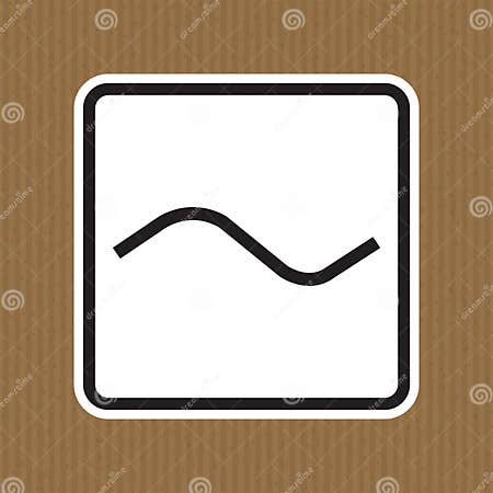 Alternating Current AC Symbol Sign Isolate on White Background,Vector ...