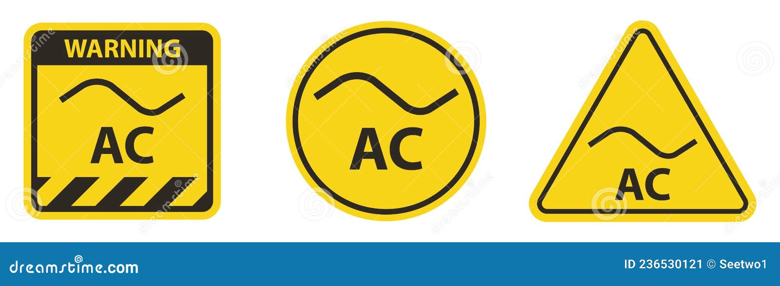 Alternating Current AC Symbol Sign Isolate on White Background,Vector ...