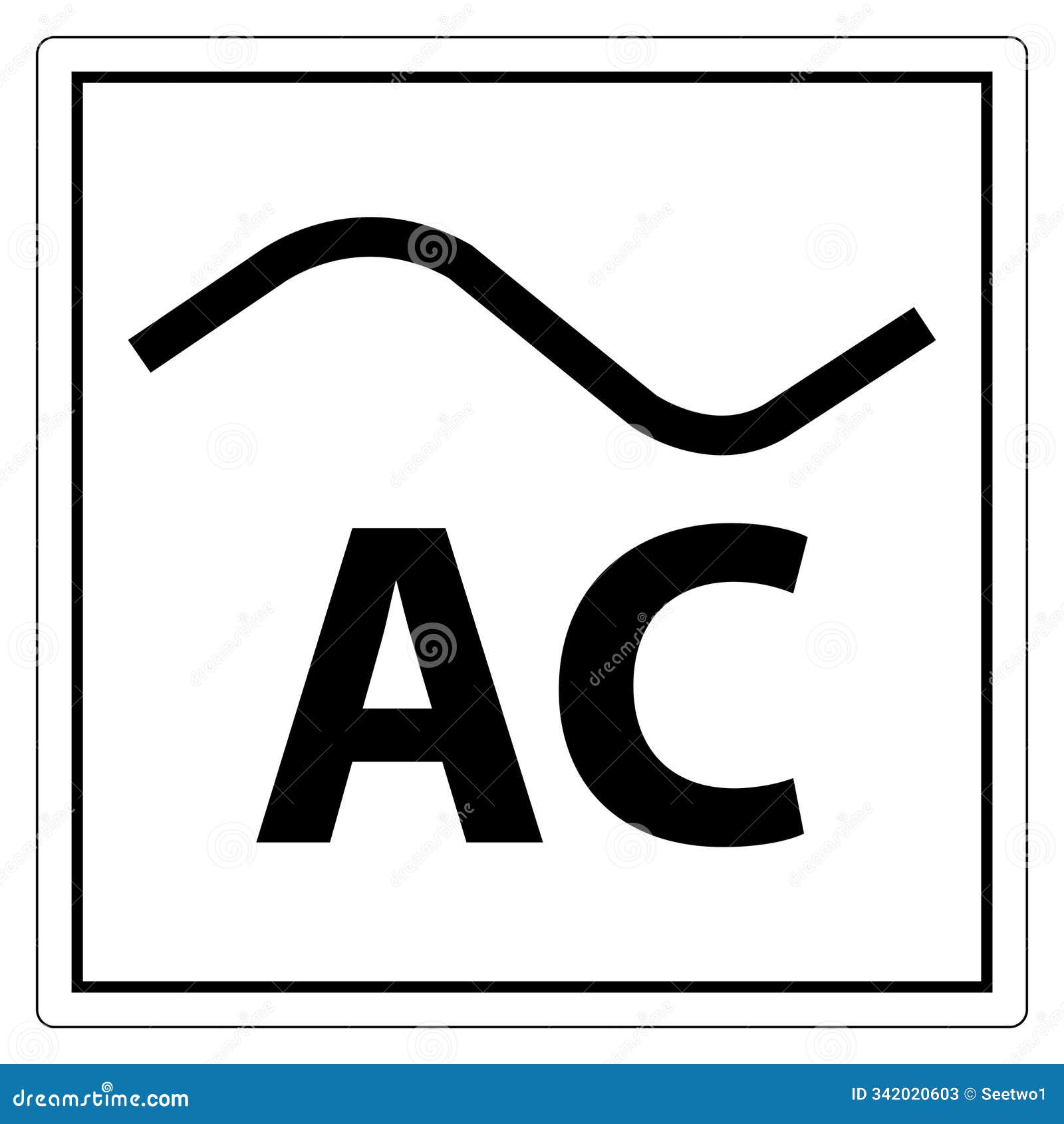 Alternating Current Symbol for Electrical Design Use Stock Illustration ...