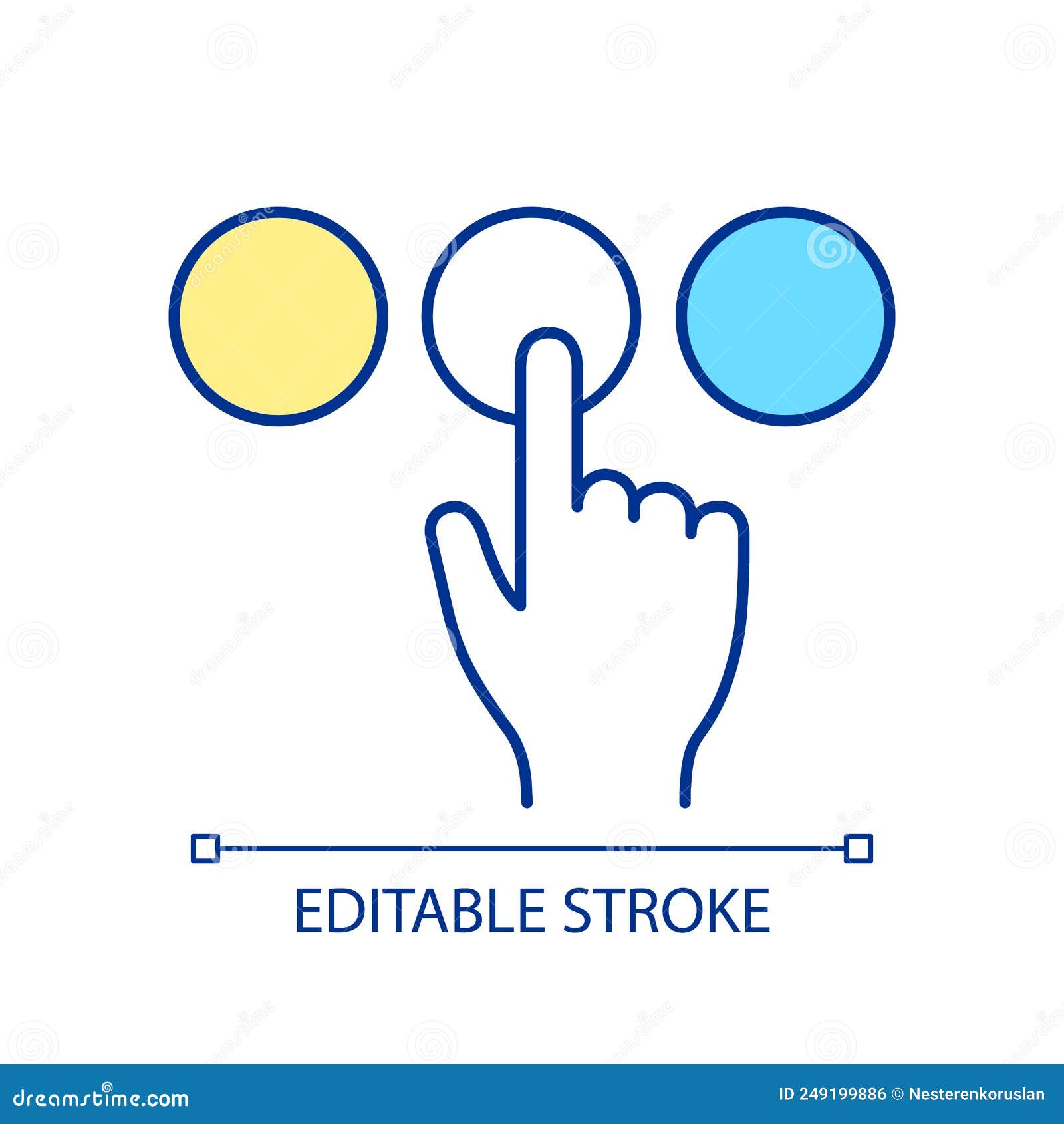 Alternative Choice RGB Color Icon Stock Vector - Illustration of hand ...