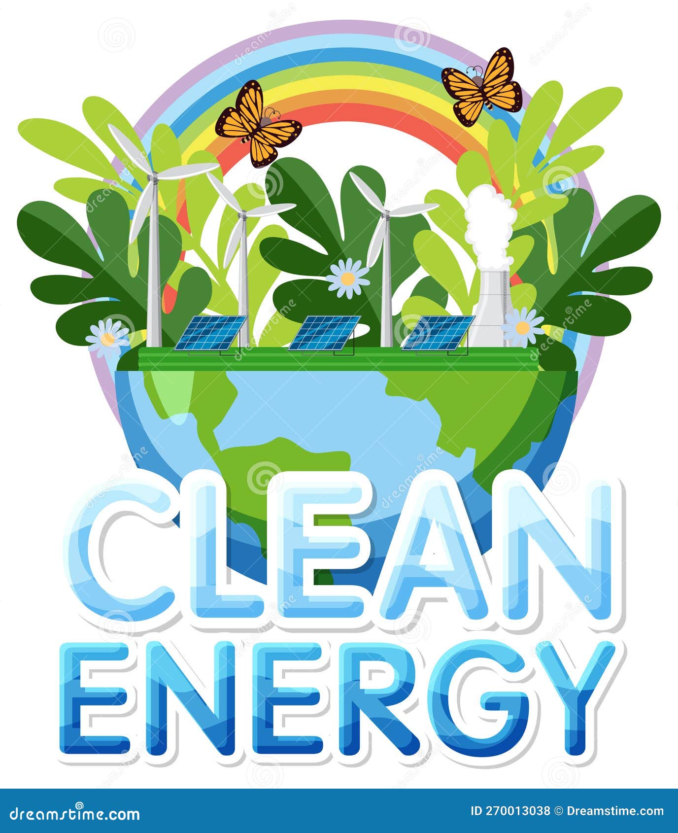 Alternative Clean Energy Vector Concept Stock Vector - Illustration of ...