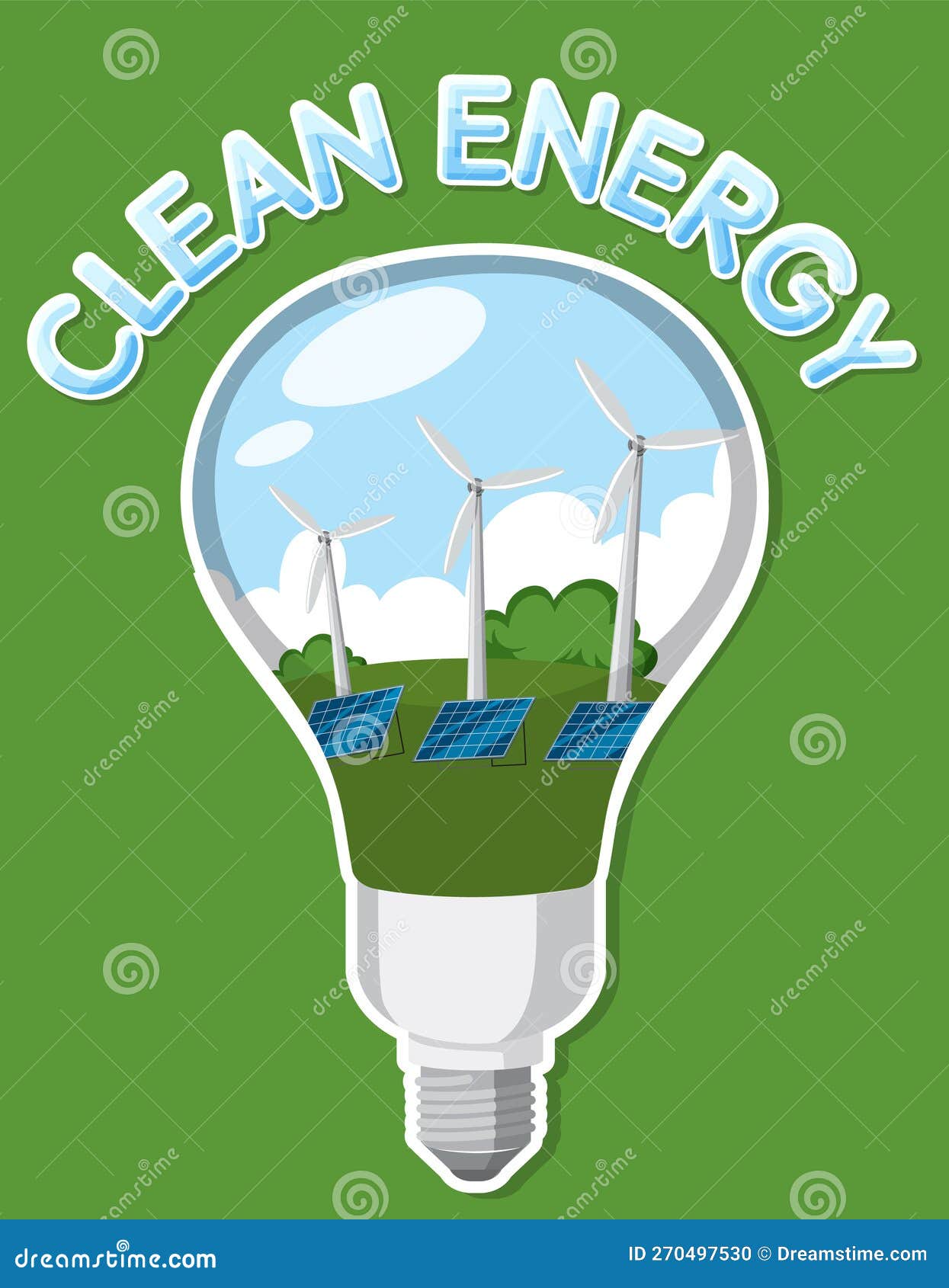 Alternative Clean Energy Vector Concept Stock Vector - Illustration of ...