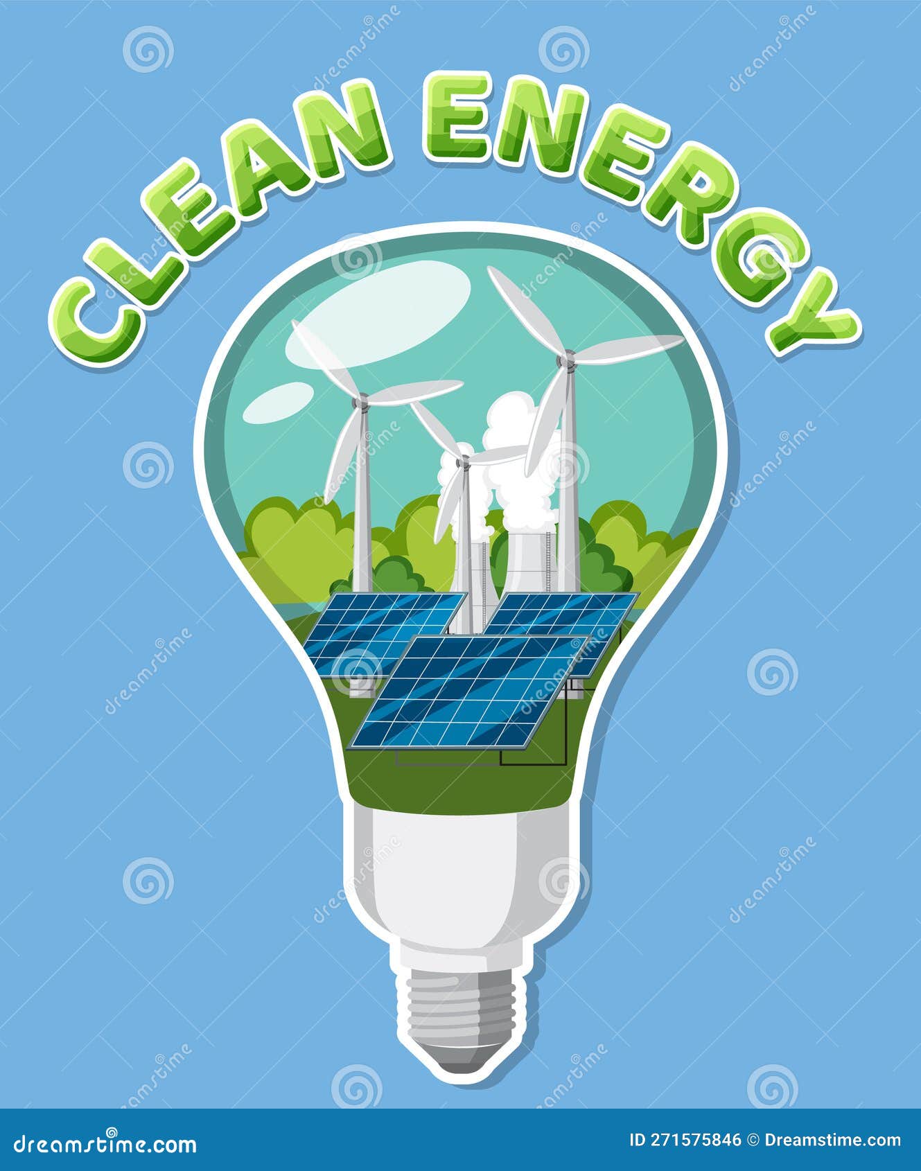 Alternative Clean Energy Vector Concept Stock Vector - Illustration of ...