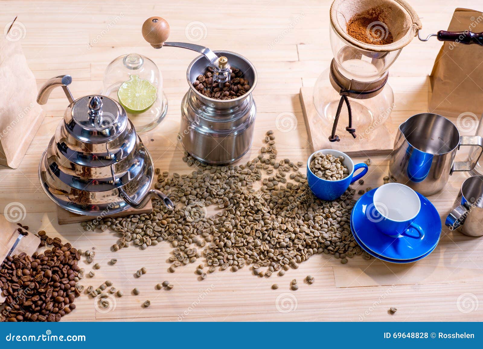 Alternative Coffee Brewing Stuff Stock Photo - Image of fresh, shop ...