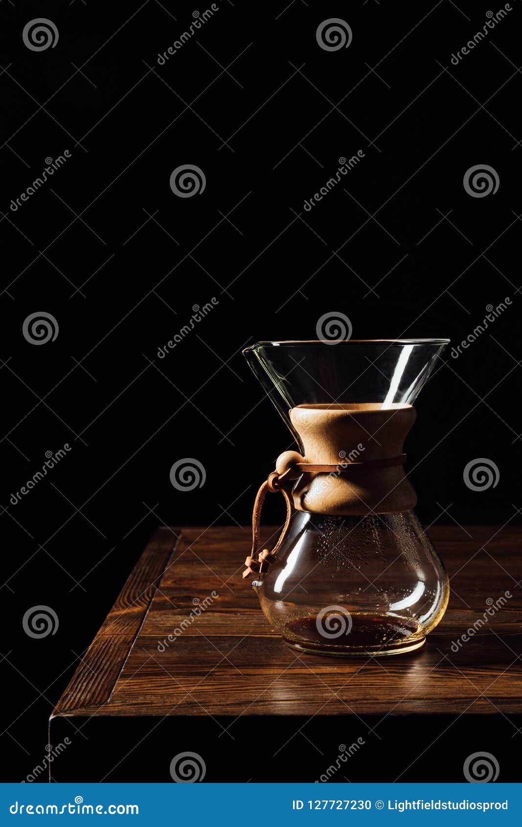 Alternative Coffee in Chemex on Wooden Table Stock Photo - Image of ...