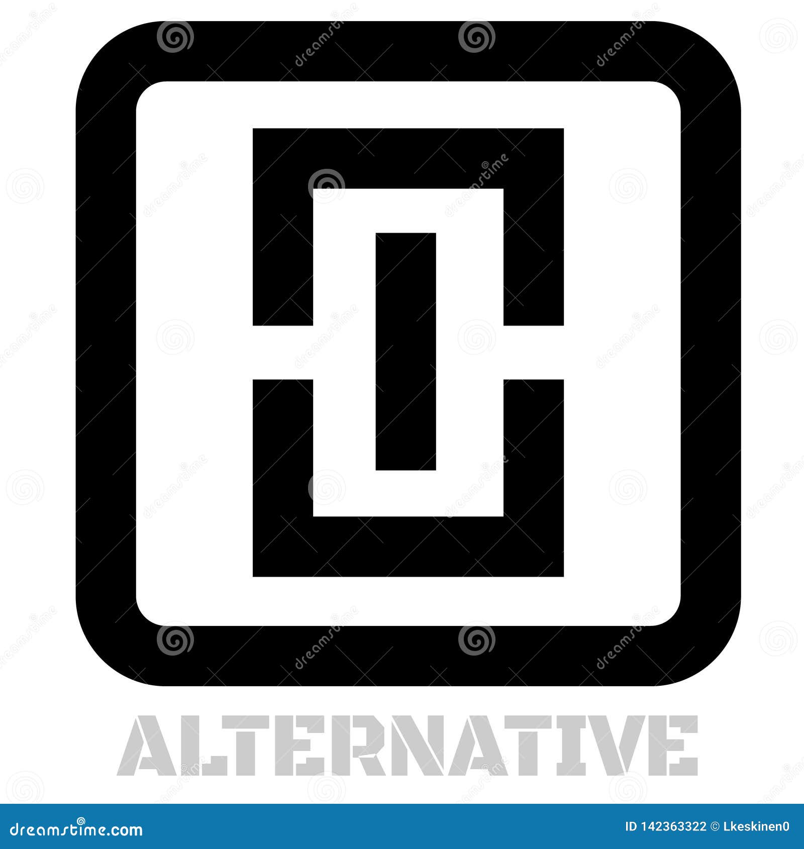 Alternative Concept Icon on White Stock Vector - Illustration of symbol ...