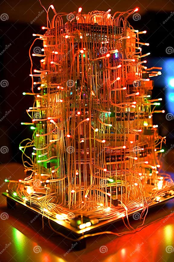 Alternative Creative Christmas Tree Made of Computers, Technology and ...