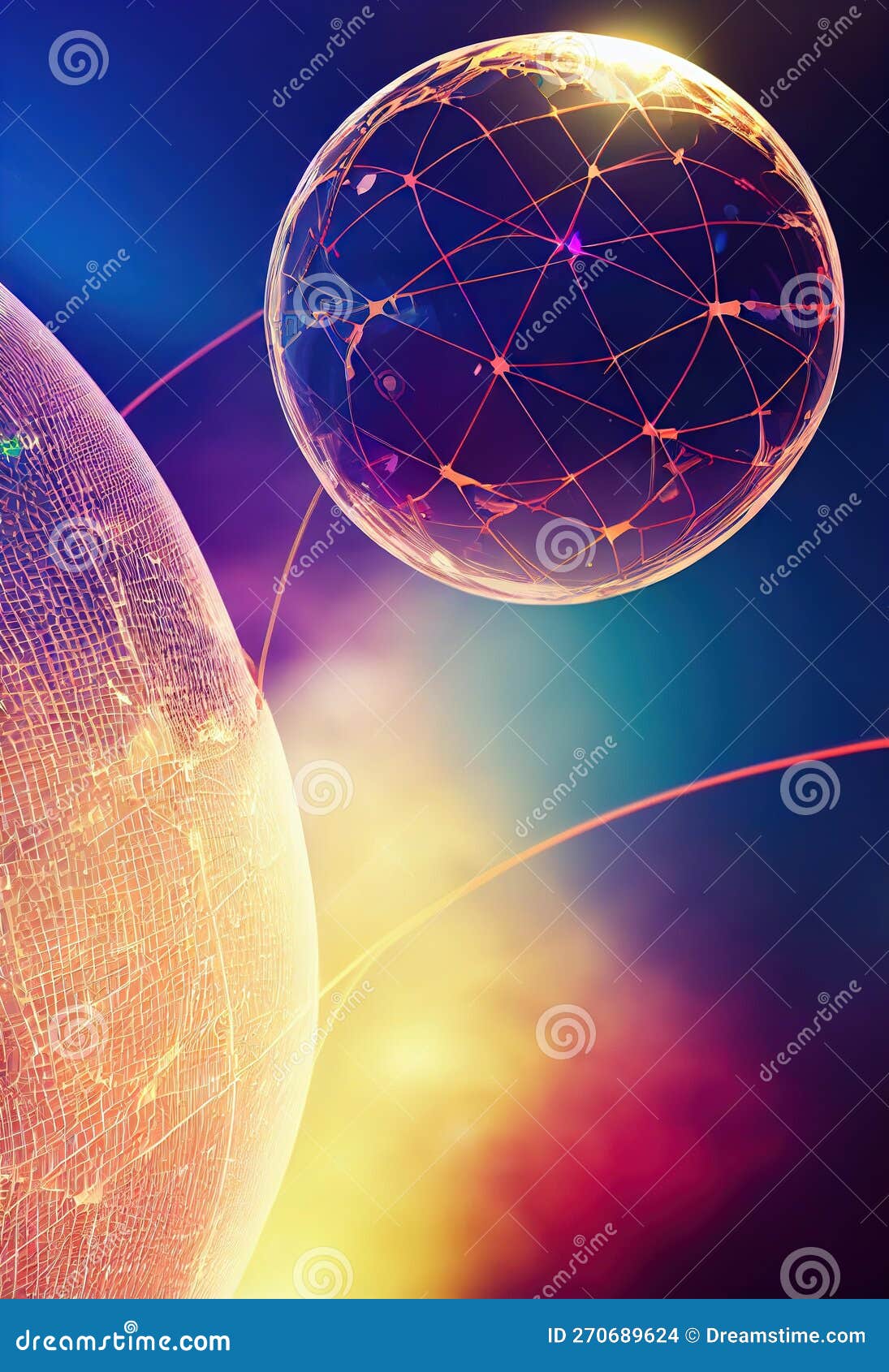 Alternative Cyber Reality from Virtual Worlds. Stock Illustration ...