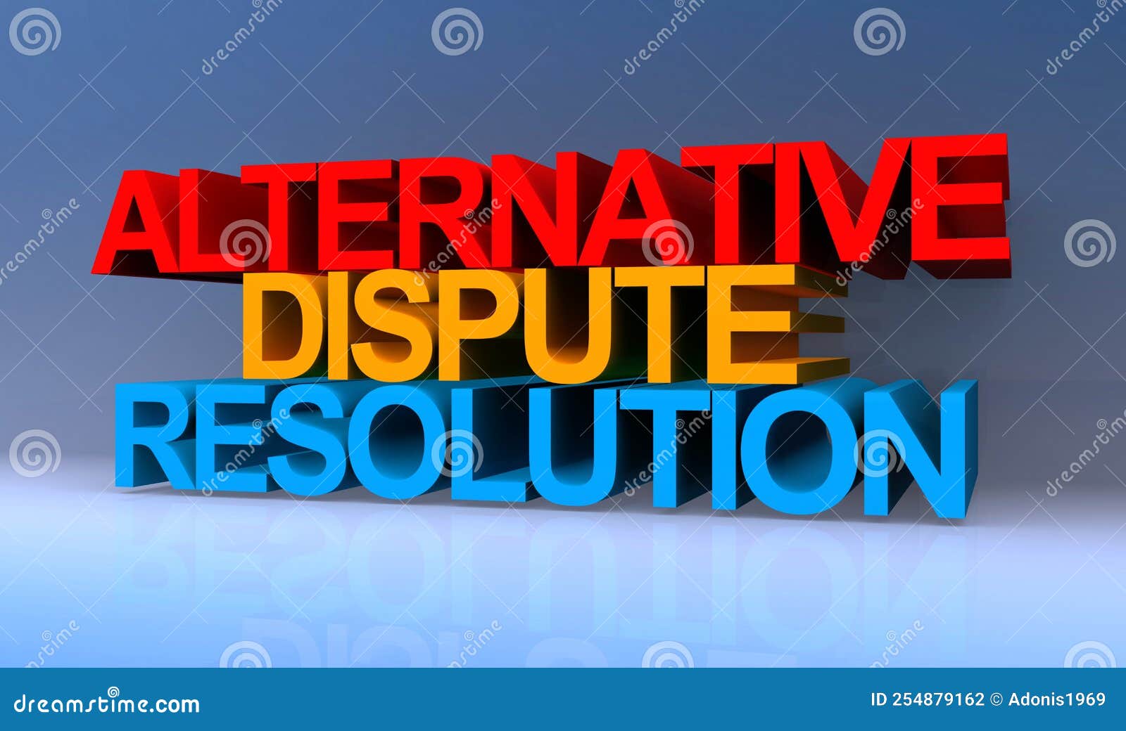 Alternative Dispute Resolution on Blue Stock Illustration ...