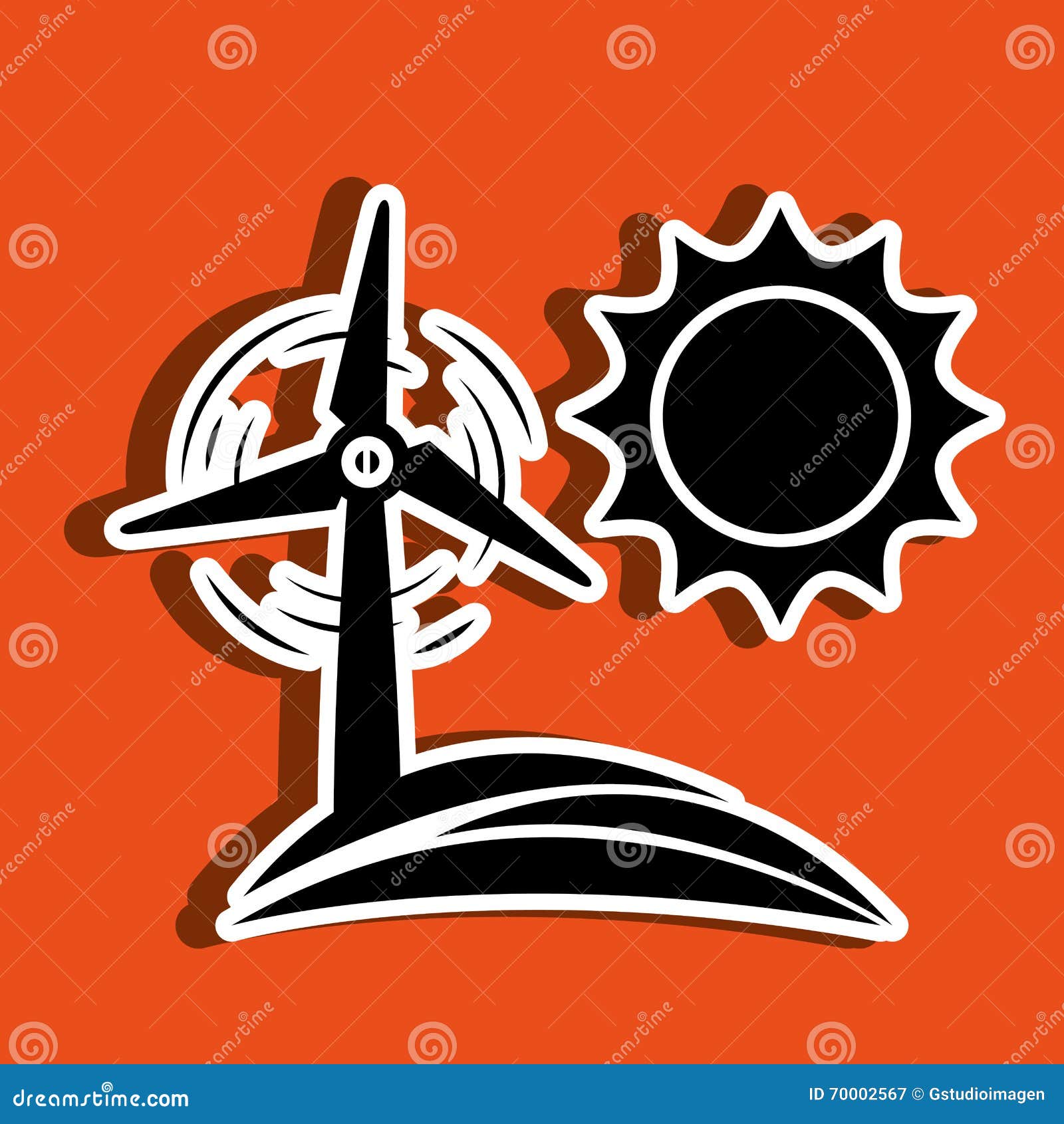 Alternative energy design stock illustration. Illustration of generator ...