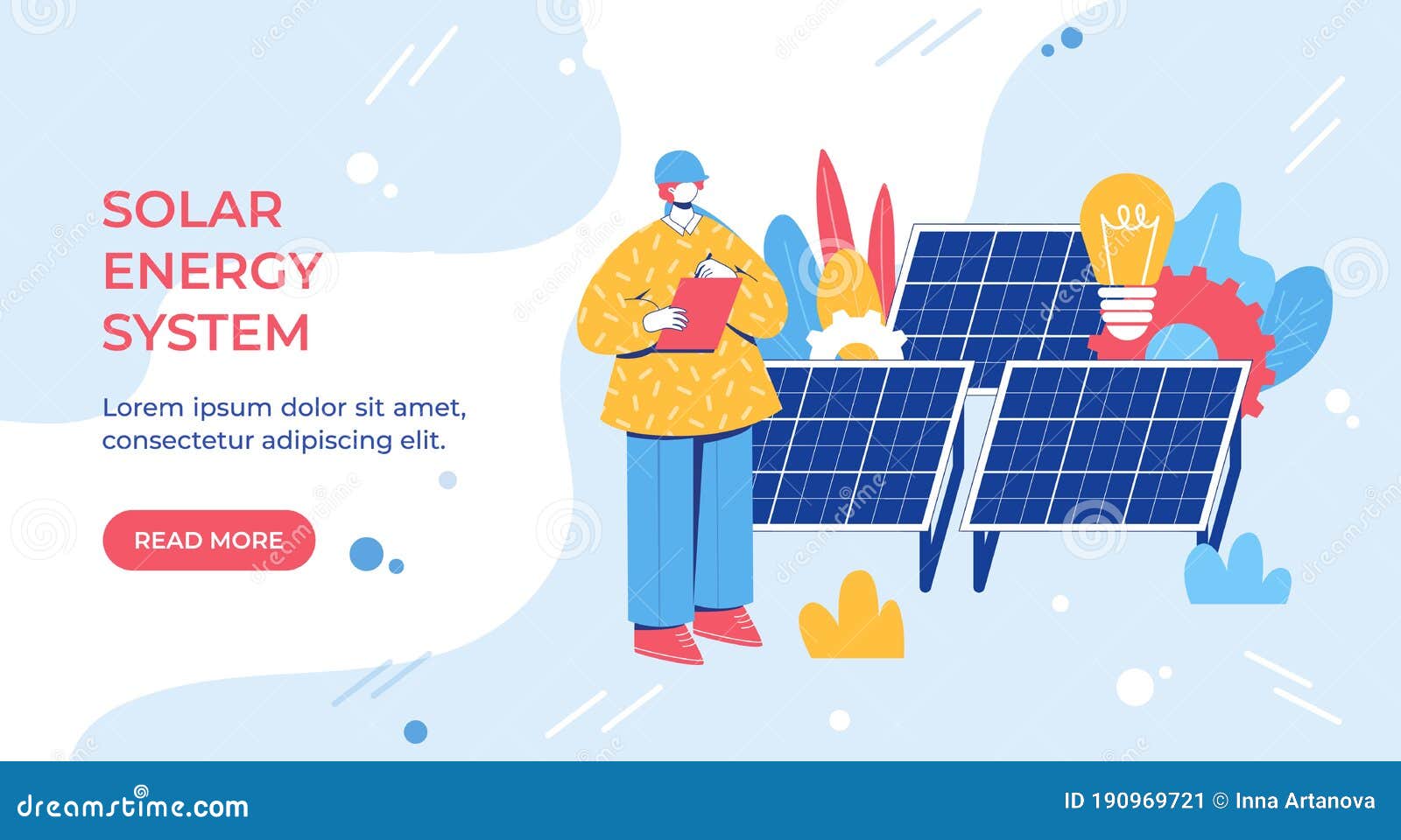 Alternative Energy Engineering Concept. Workers with Solar Panels Stock ...